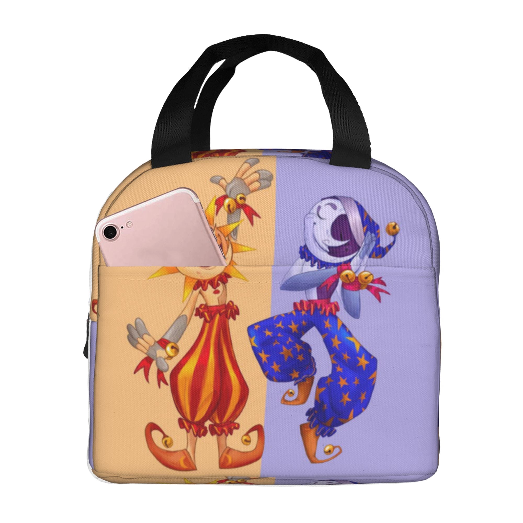 FNAF Sundrop and Moondrop Lunch Bag Tote Bag Insulated Lunch Box Picnic ...