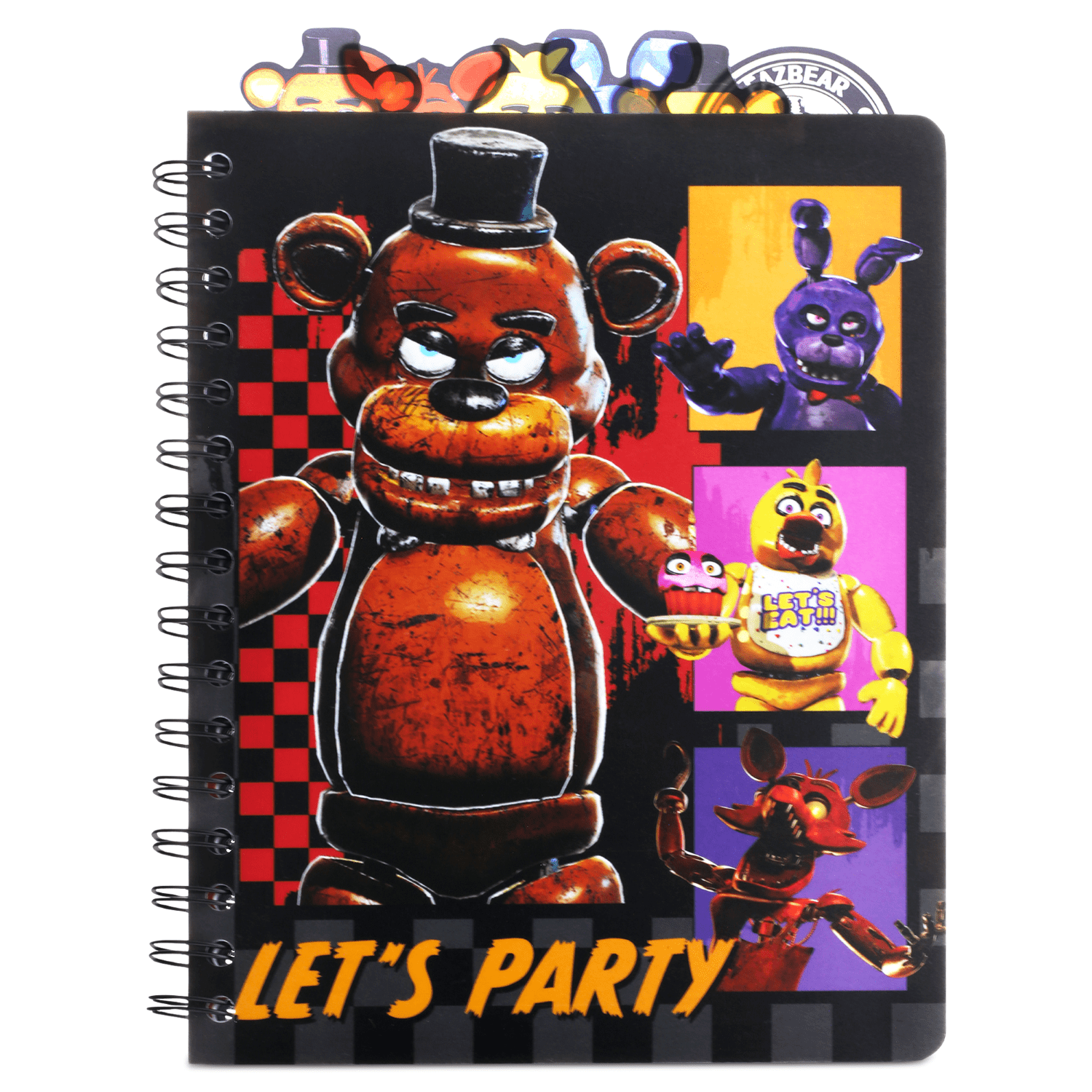 Five Nights at Freddy's 6-Tab Spiral Notebook, 7 x 9 inches, Teens and ...