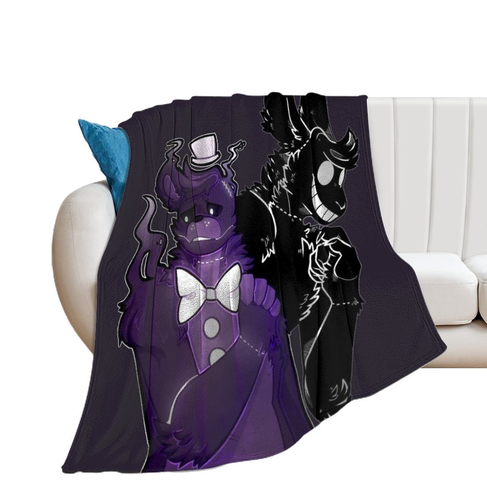 FNAF Throw Blanket Five Nights at Freddy Cute Flannel for Boys Girls ...