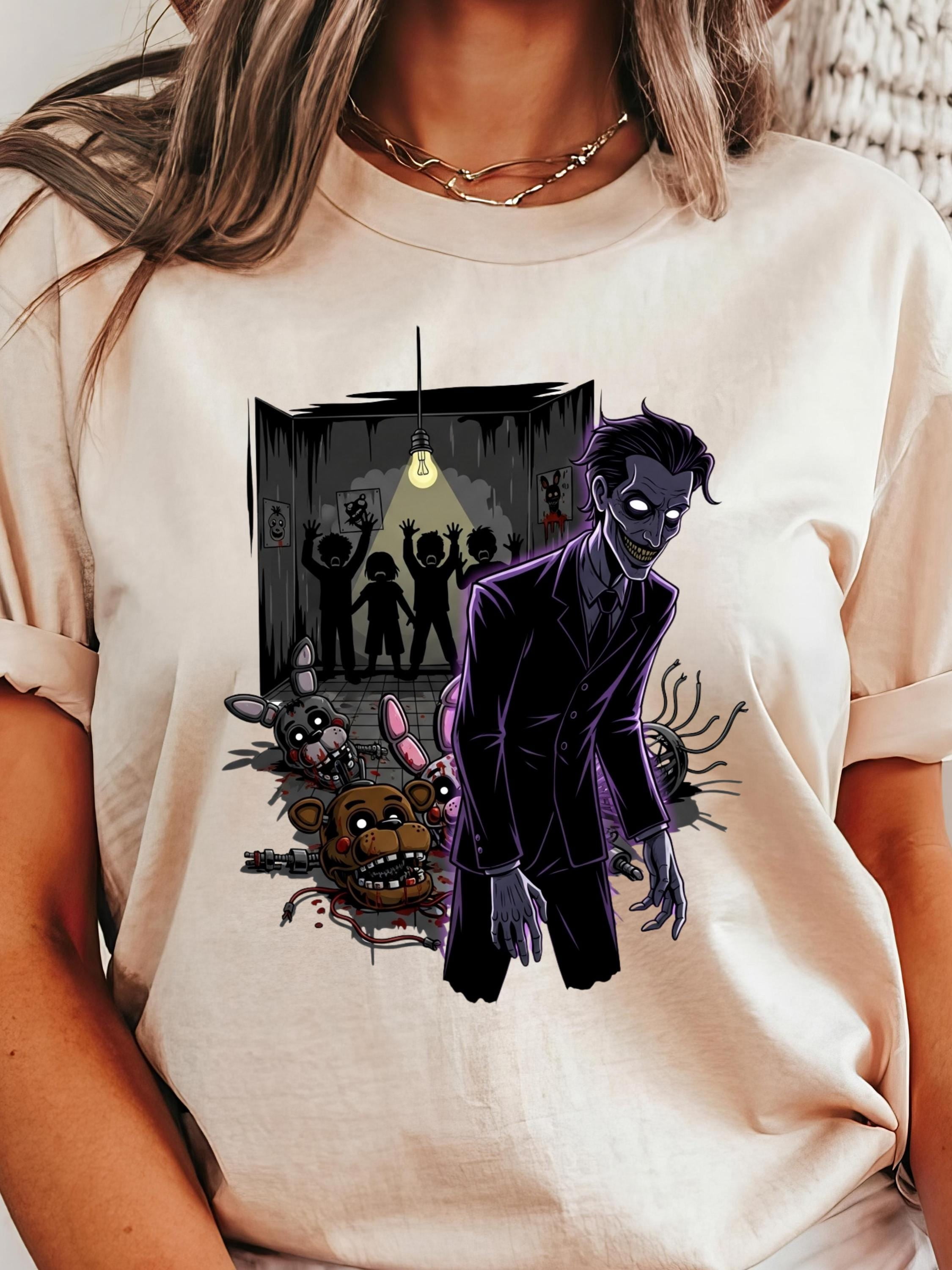 FNAF William Afton Backroom Horror T-Shirt – Purple Guy Creepy Scene ...