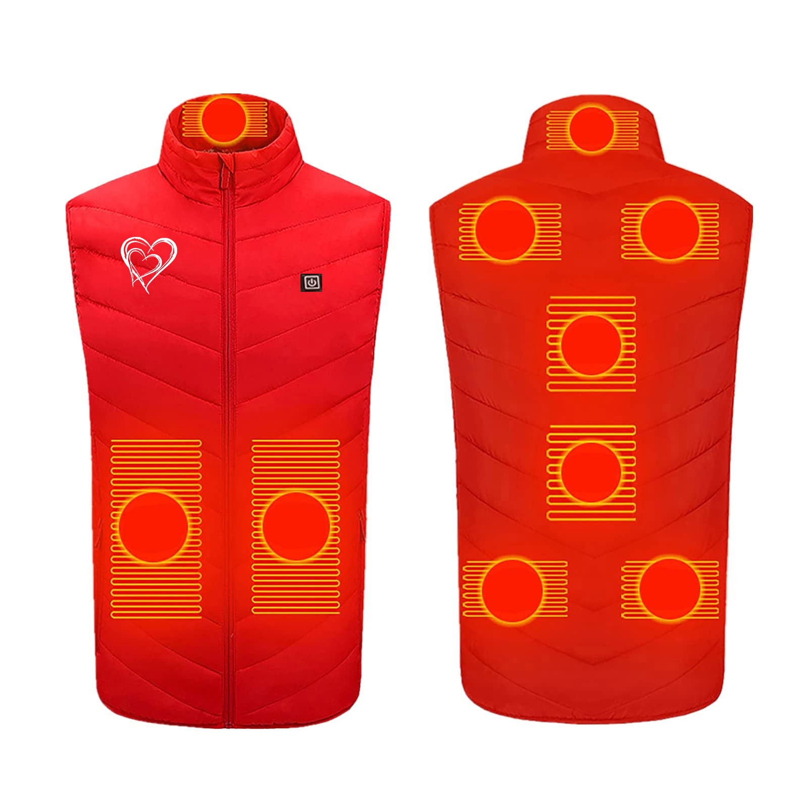 FNFHFY Winter Men Women Heated Vest Smart Electric Heating Vest Unisex ...
