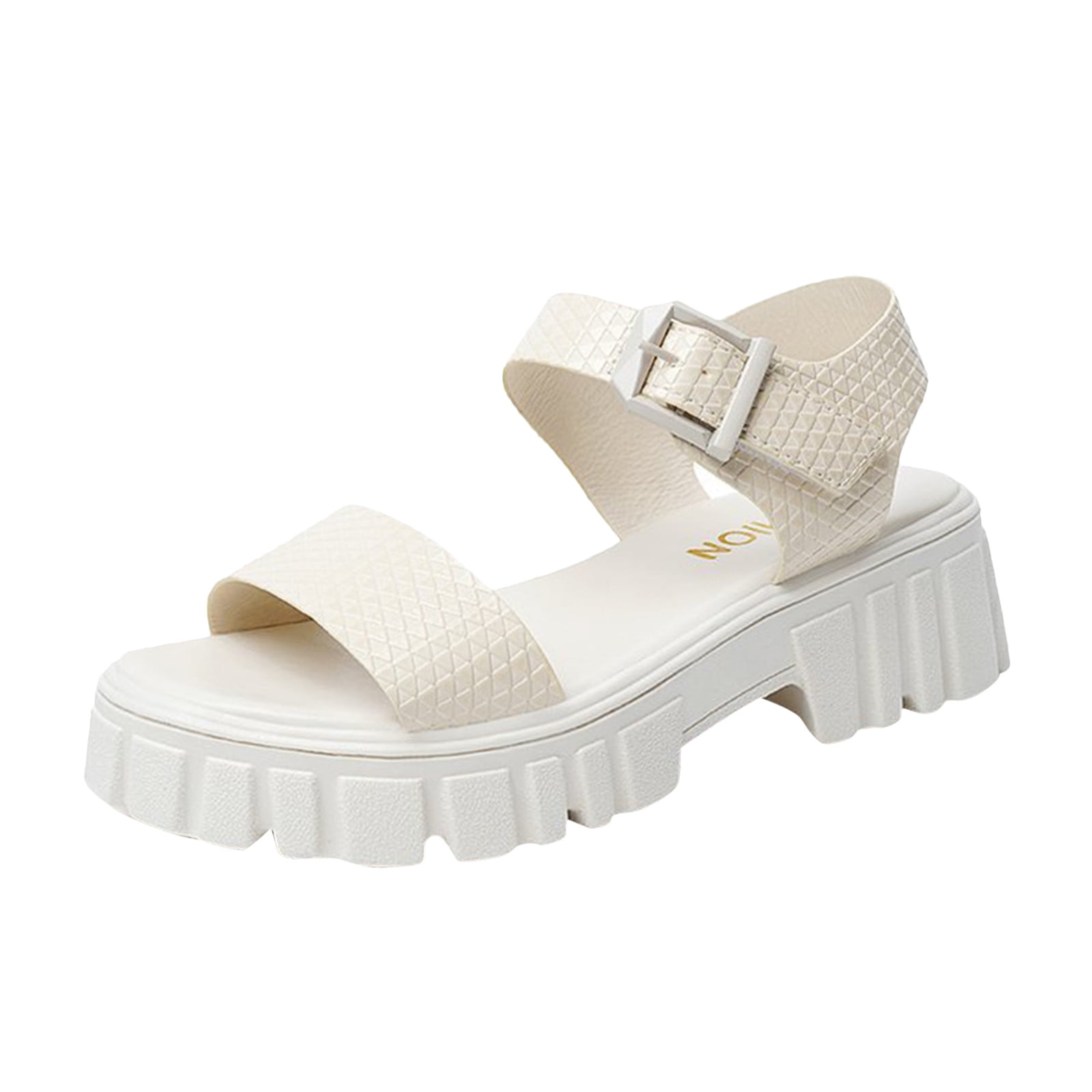 FNFYFH Flatform Platform Sandals for Women Dressy Cute Open Toe One ...