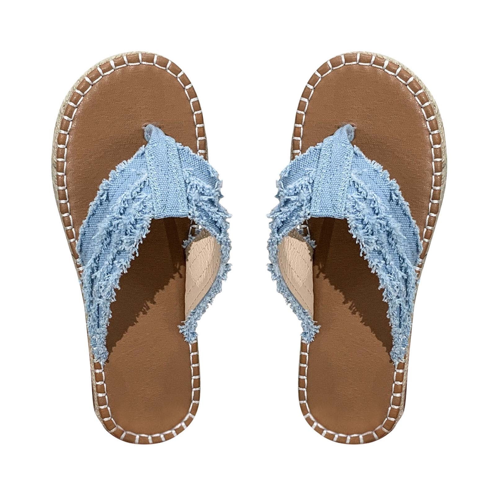 FNFYFH Flip Flop Sandals for Women Girls Dressy Summer Thong Flat ...