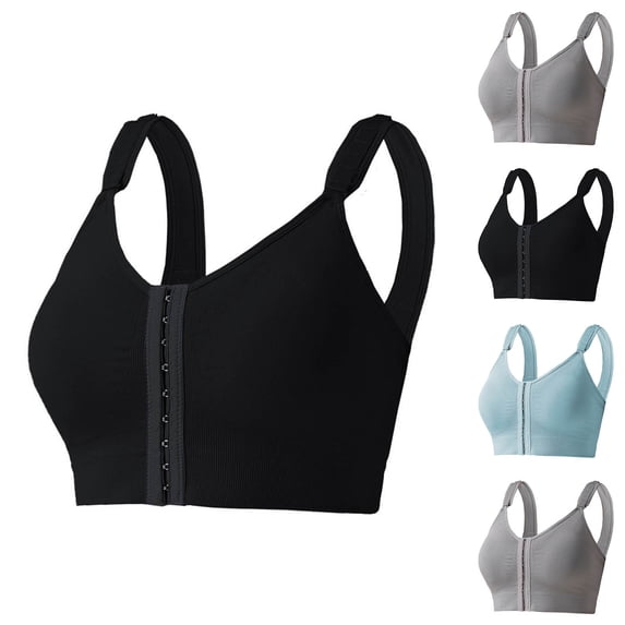 FNFYFH Front Closure Sports Bra for Women Anti Sagging Push Up Bras ...