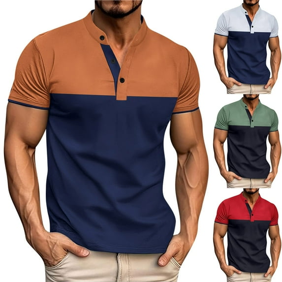 FNFYFH Golf Shirts for Men Slim Fit Business Casual Work T Shirts Short ...