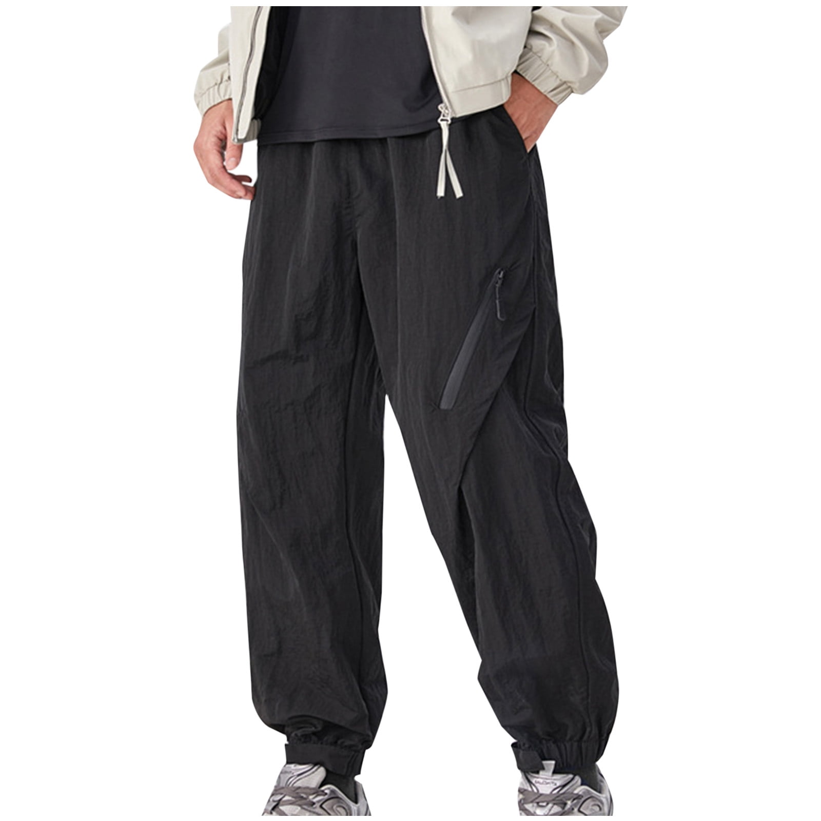 FNFYFH Men's Big and Tall Cargo Jogger Pants Stretch Cinch Bottom ...