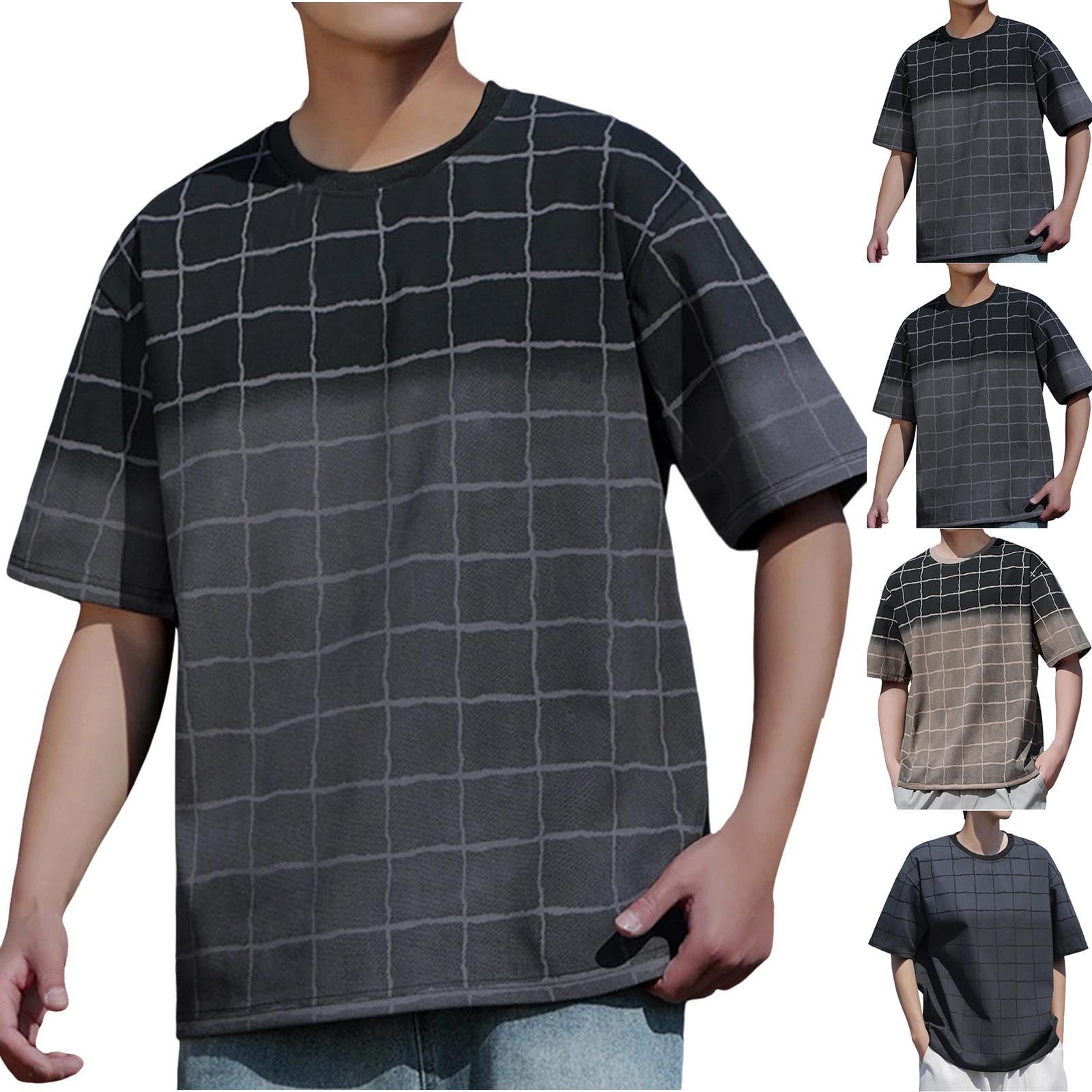 FNFYFH Men's Big and Tall Graphic T-Shirt Crew Neck Short Sleeve Tee ...