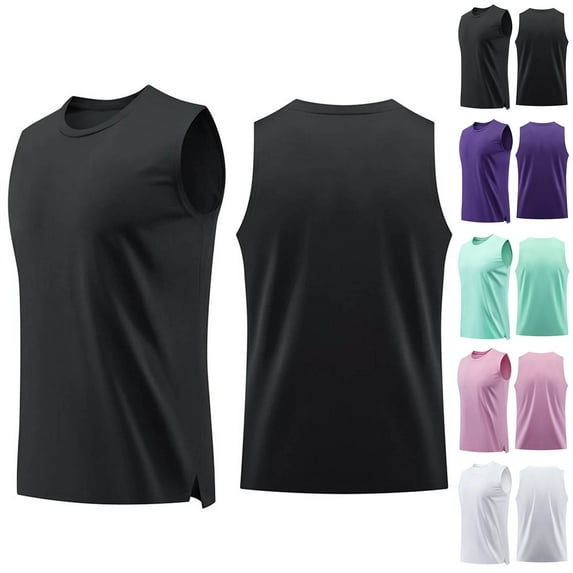 FNFYFH Mens Big and Tall Workout Tank Tops Lightweight Soft Gym Muscle ...