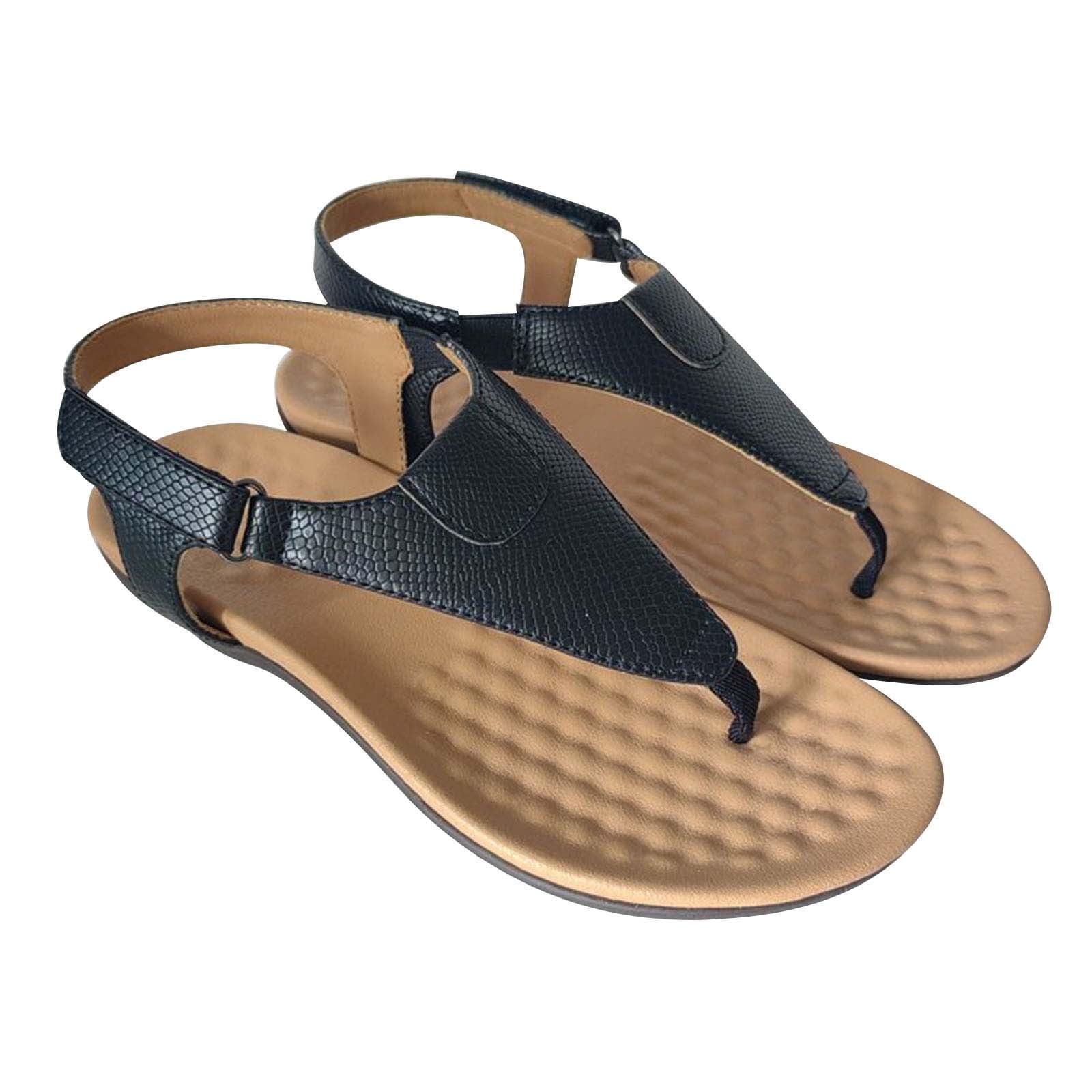 FNFYFH Orthotic Sandals for Women Girls Comfortable Split-Toe Flat ...