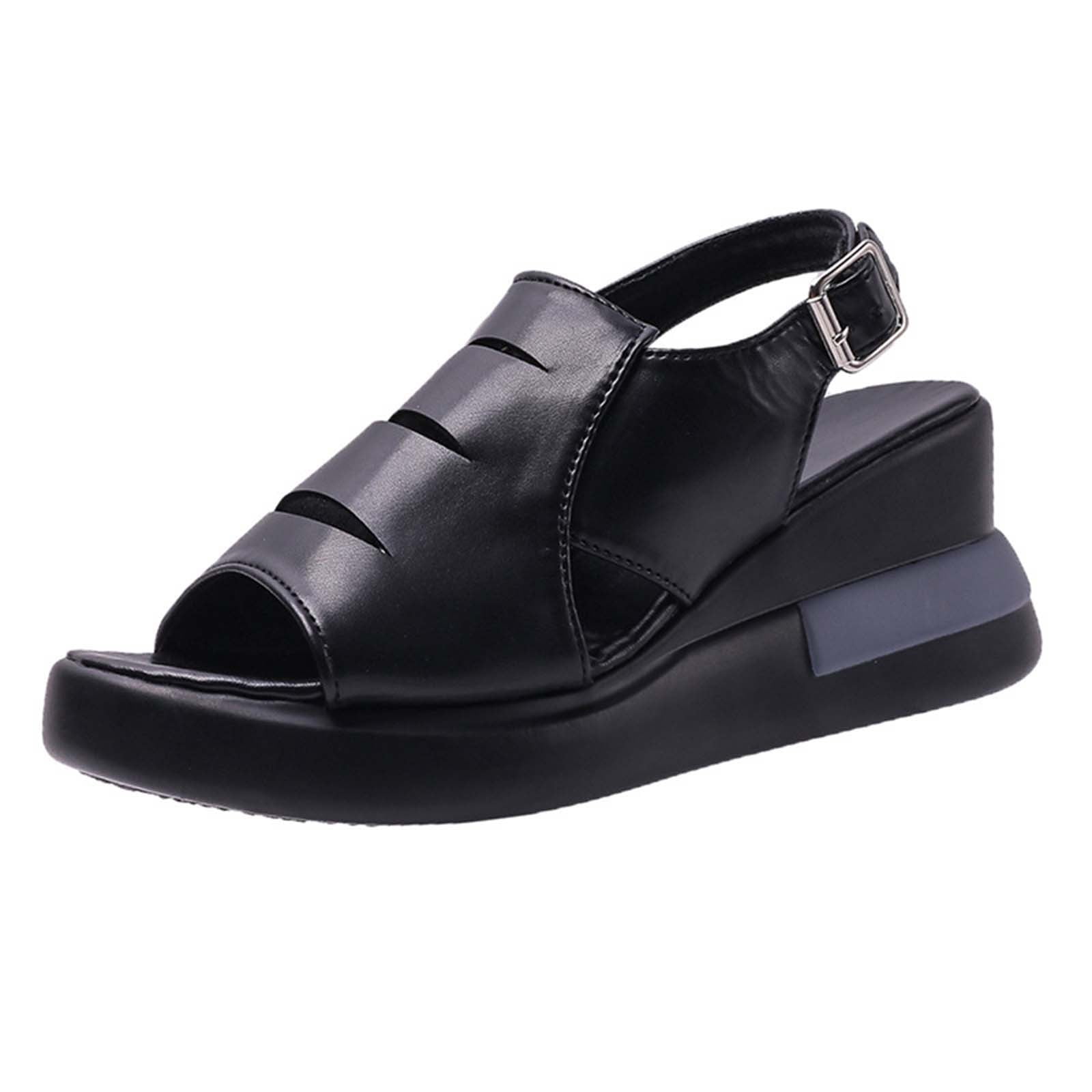 FNFYFH Platform Sandals for Women Dressy Open Toe Slingback Sandals ...