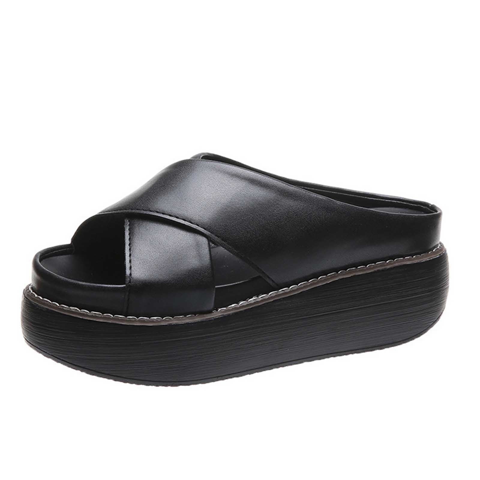 FNFYFH Platform Slide Sandal for Womens Slip On Platform Sandals ...