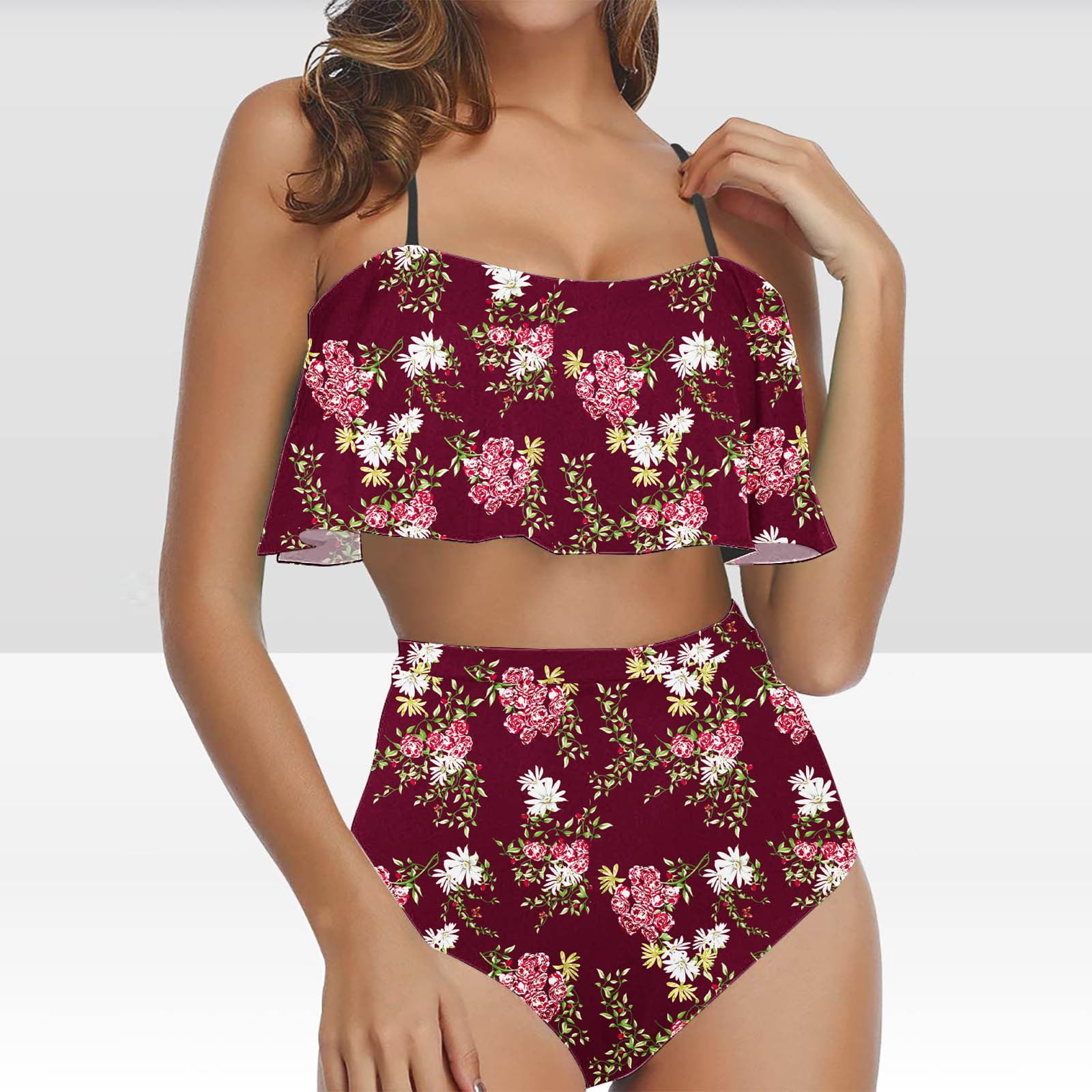 Fnfyfh Swimsuits For Women Tankini Under 20 Womens Halter Tankini
