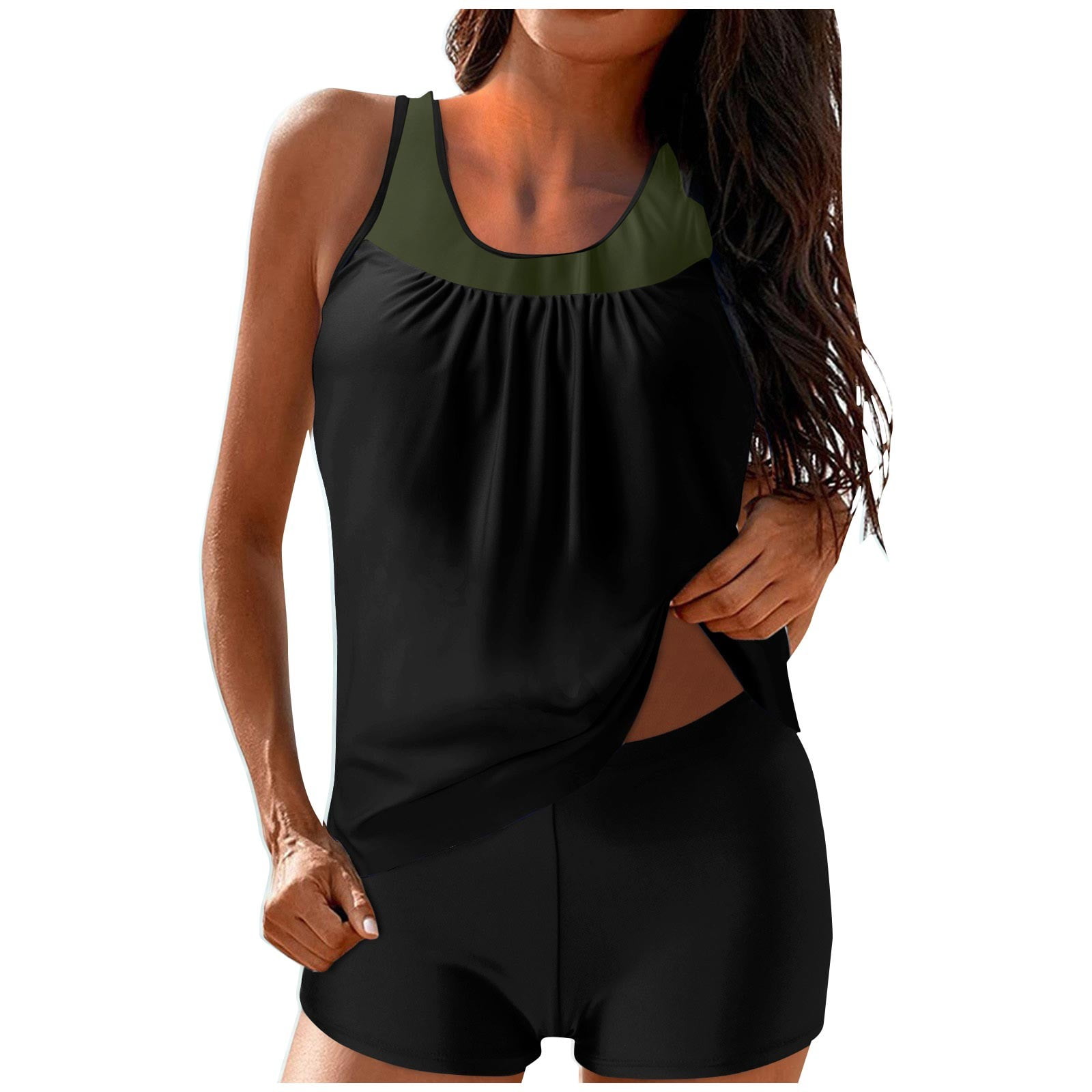 FNFYFH Tankini Swimsuits for Women 2025 Size 18 Under $10, Tankini ...