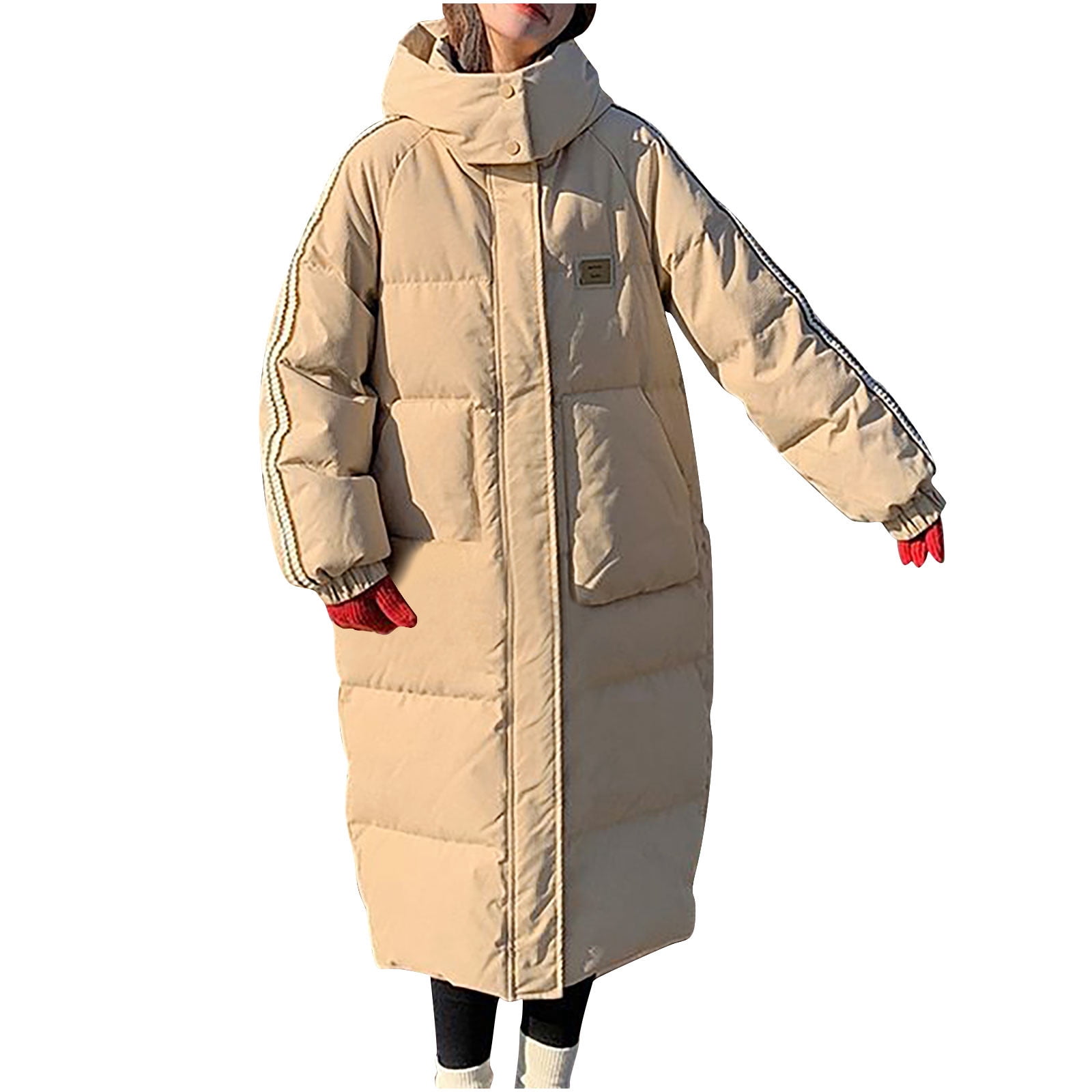 FNFYFH Women's Long Length Padded Outwear Warm Puffer Jacket Thicken ...