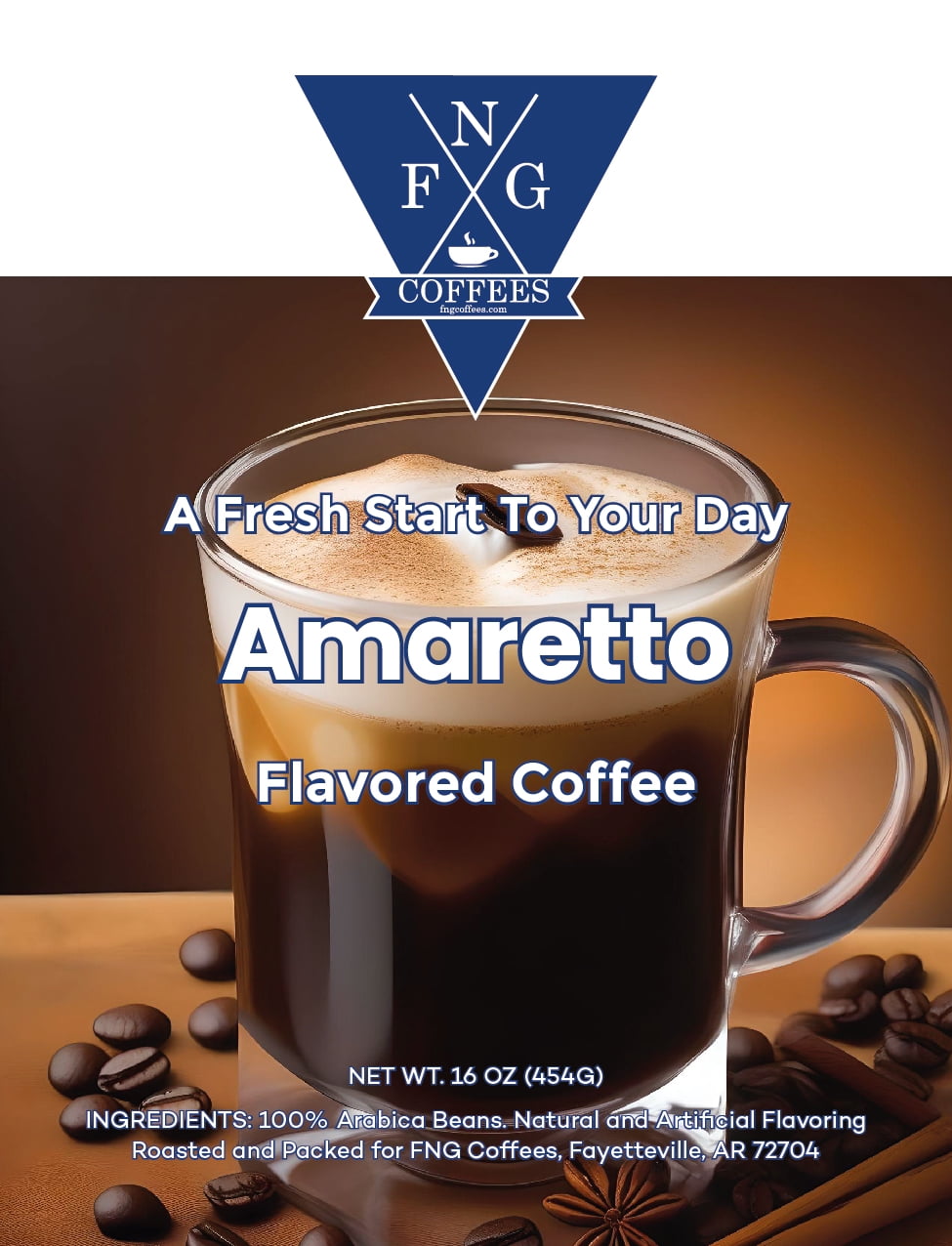 FNG Coffees- Amaretto Flavored Coffee- Ground - Walmart.com
