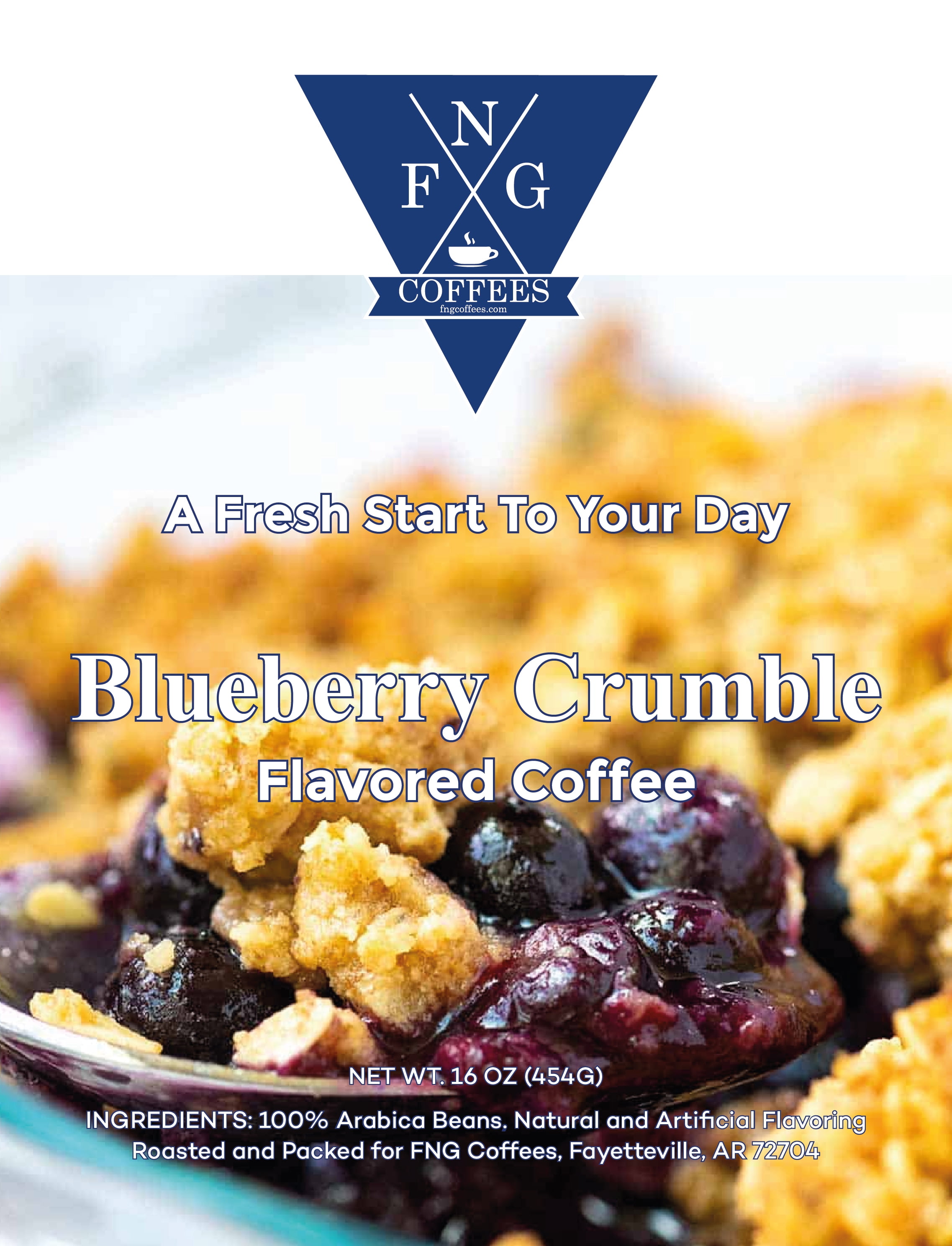 FNG Coffees- Blueberry Crumble Flavored Coffee- Ground - Walmart.com
