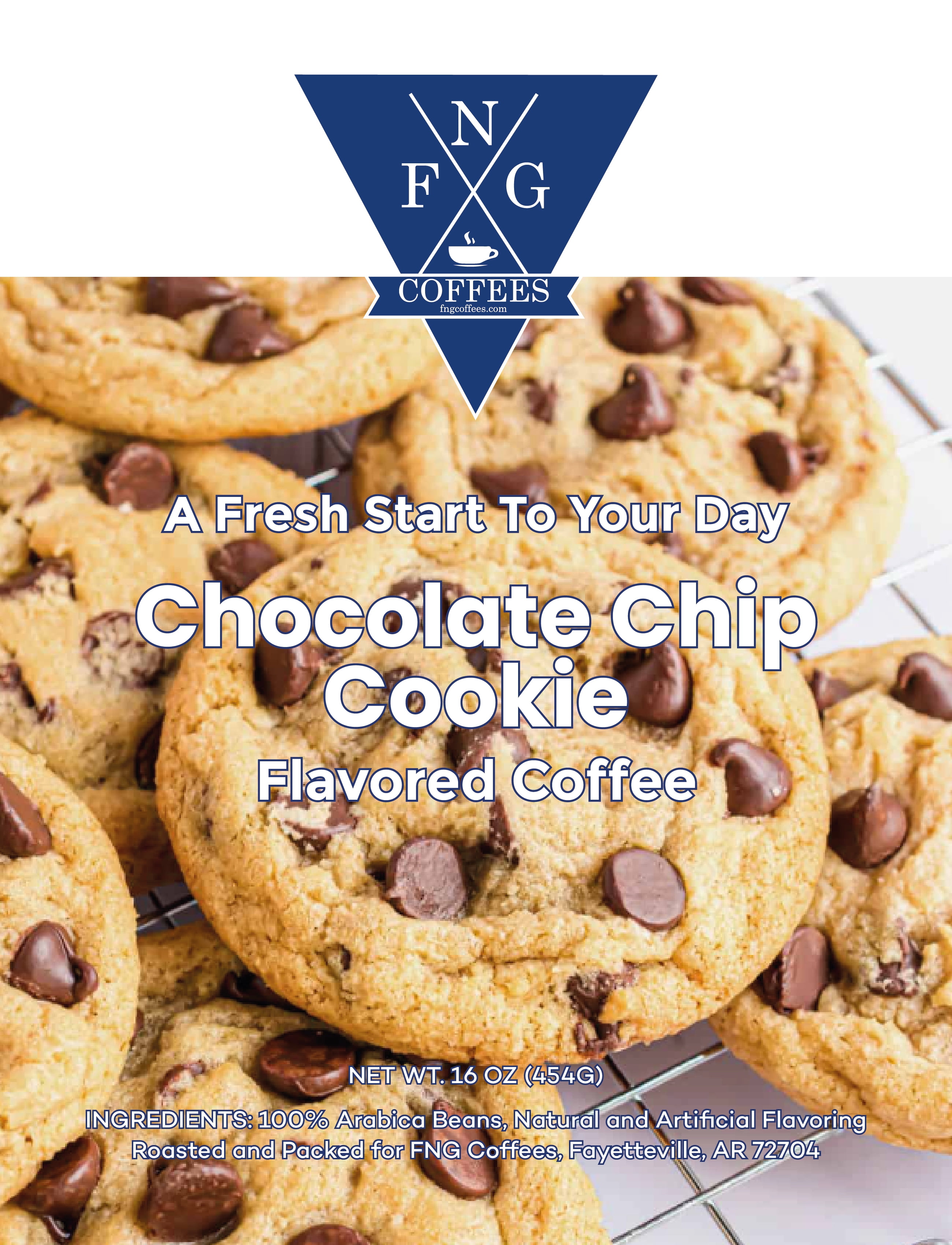 FNG Coffees- Chocolate Chip Cookie Flavored Coffee- Whole Bean ...