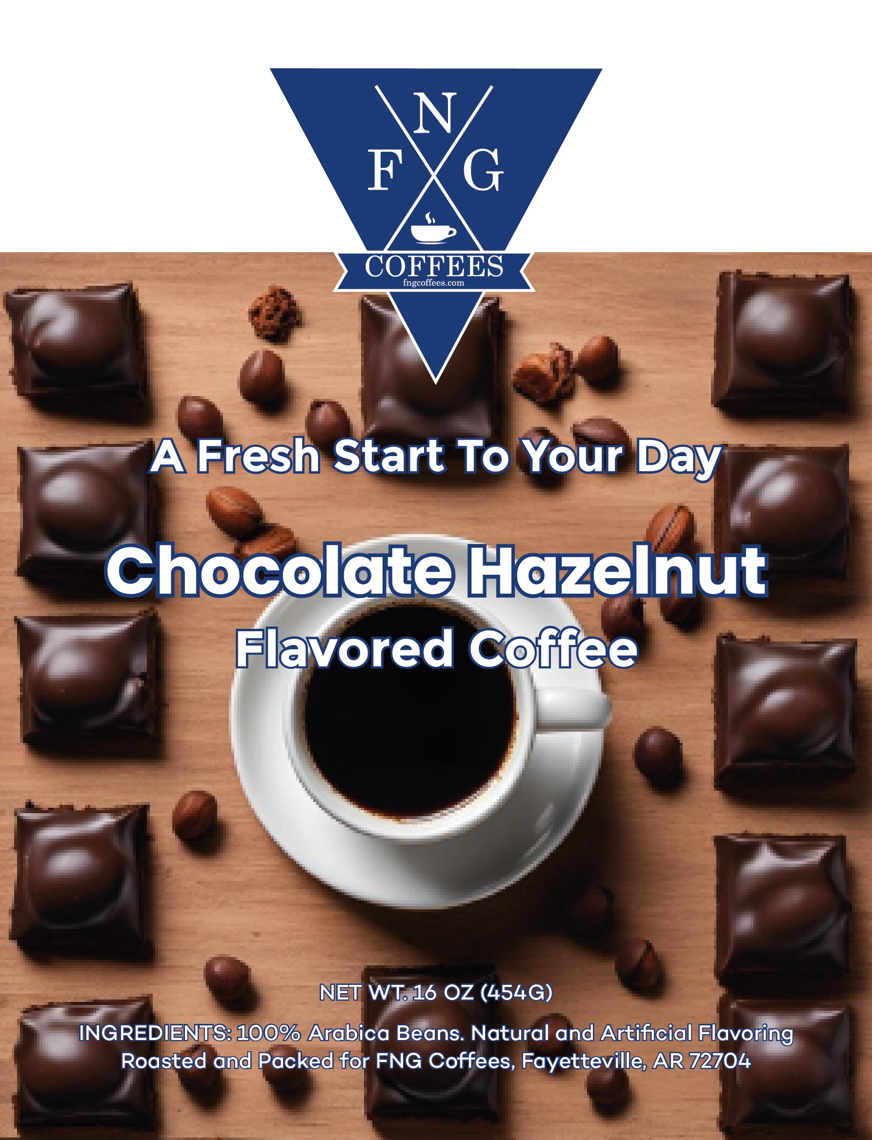 FNG Coffees- Chocolate Hazelnut Flavored Coffee- Whole Bean - Walmart.com