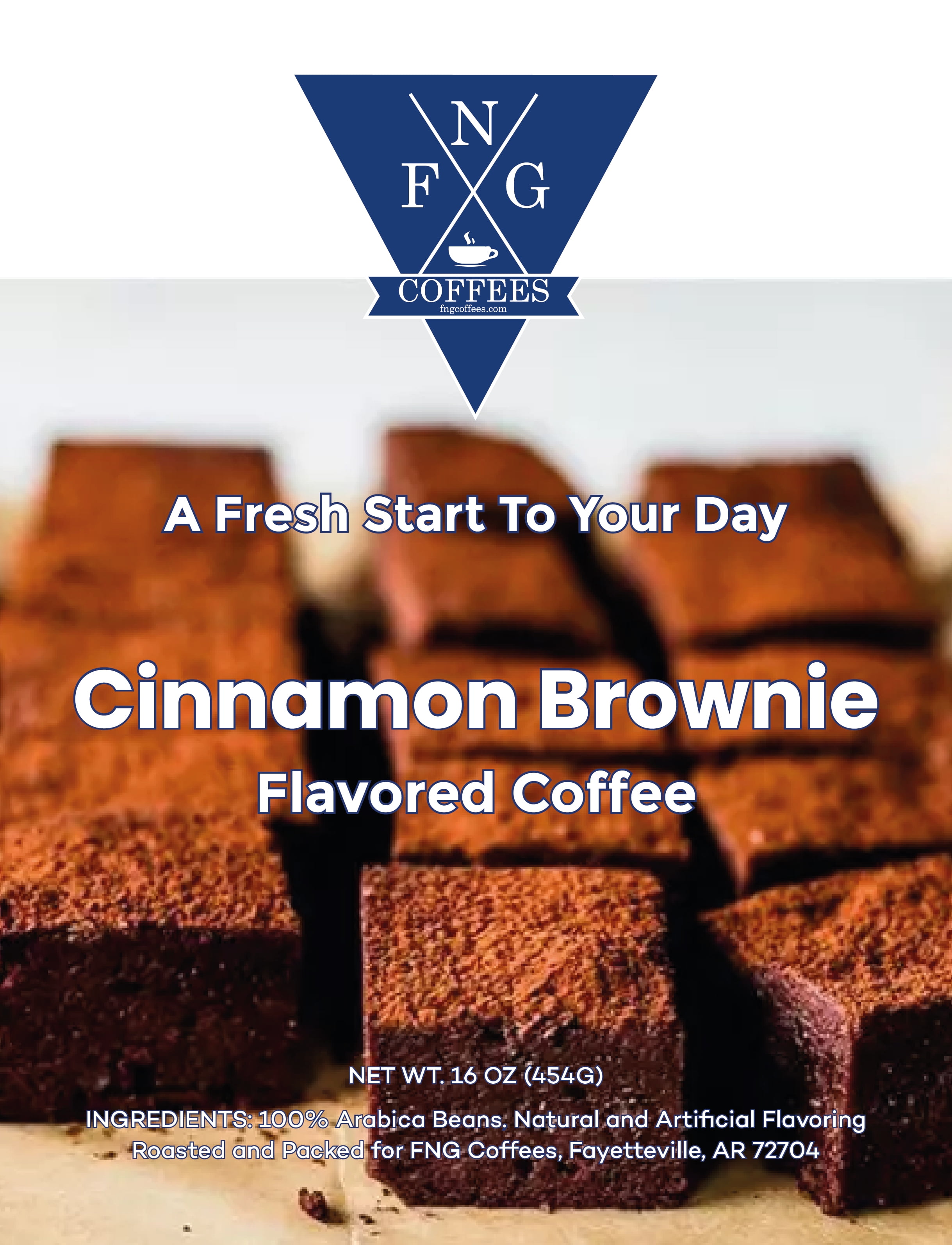 FNG Coffees- Cinnamon Brownie DECAF Flavored Coffee- Ground - Walmart.com
