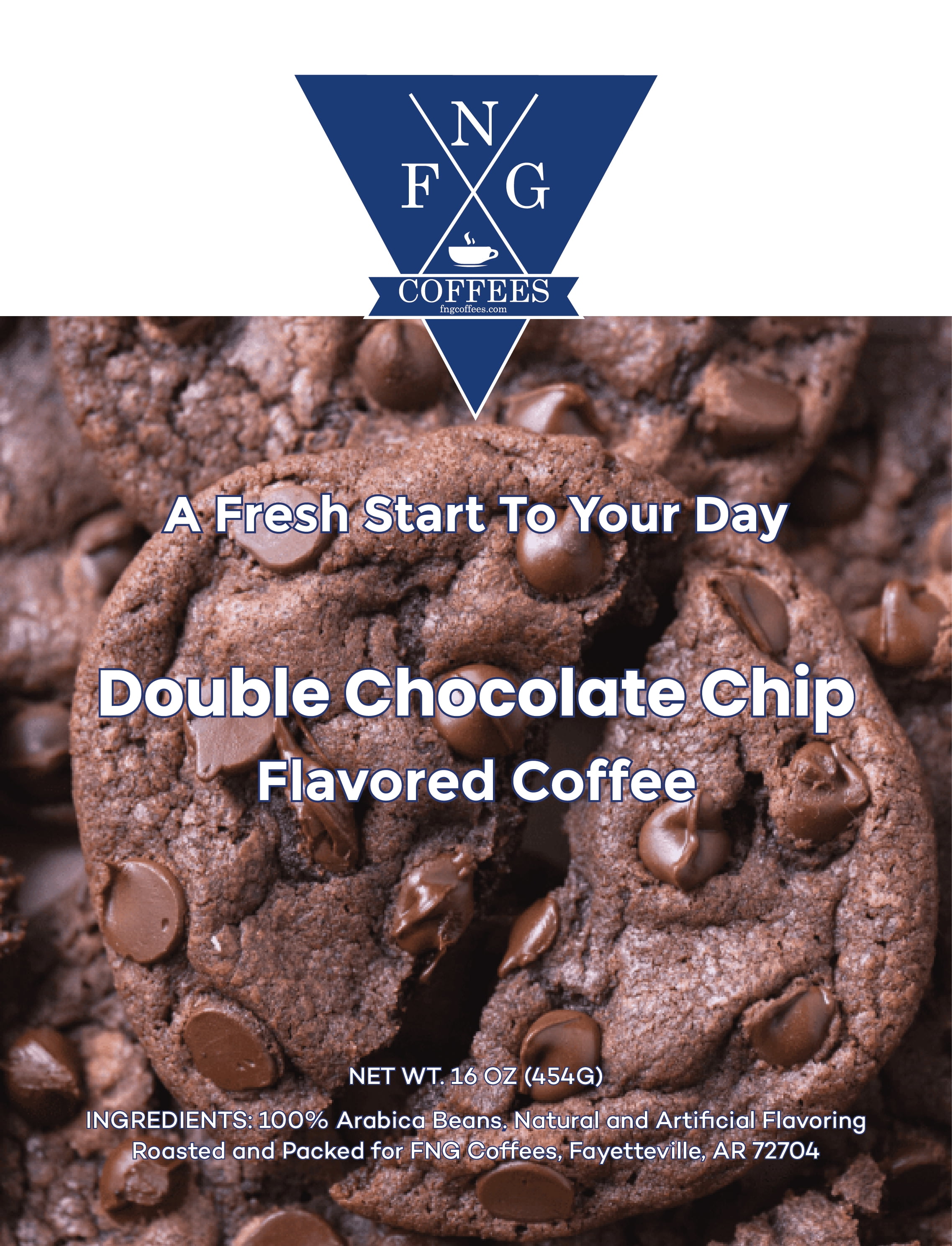 FNG Coffees- Double Chocolate Chip DECAF Flavored Coffee- Ground ...