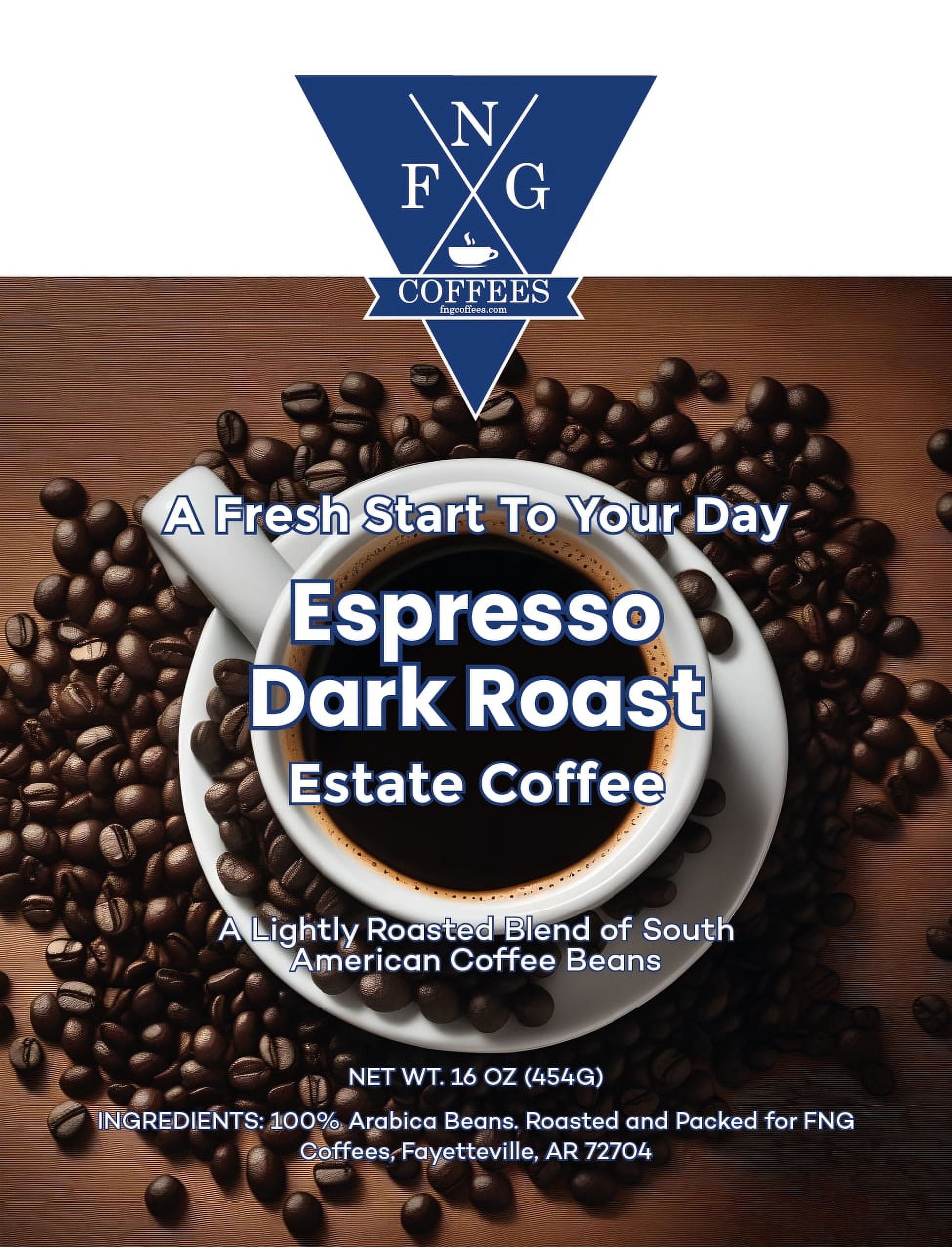 FNG Coffees- Espresso Dark Roast DECAF-Estate Coffee- Ground - Walmart.com