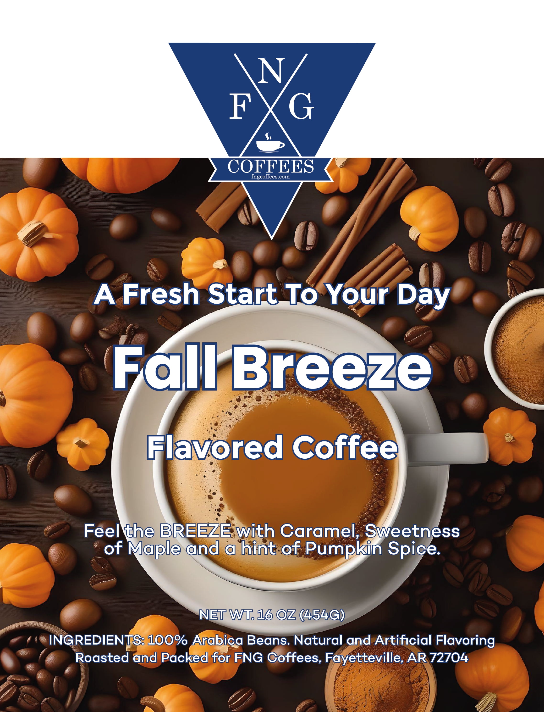 FNG Coffees- Fall Breeze Decaf Flavored Coffee- Ground - Walmart.com
