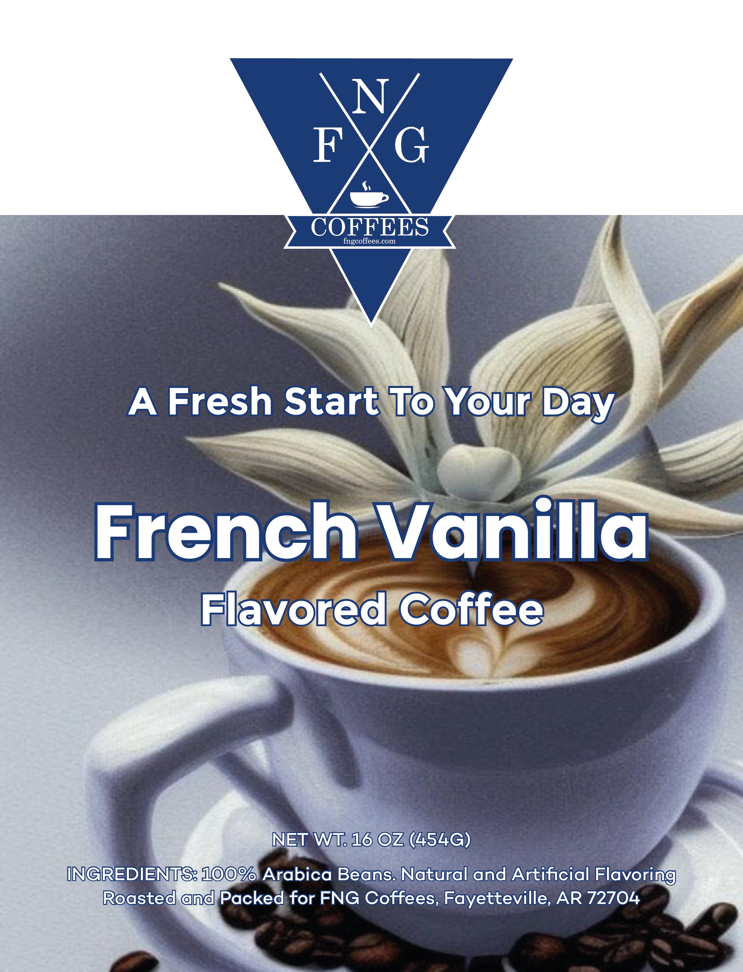 FNG Coffees- French Vanilla Flavored DECAF Coffee- Ground - Walmart.com