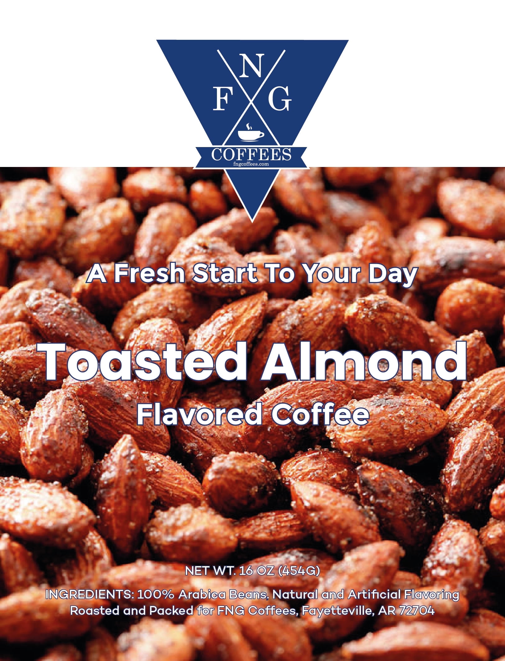 FNG Coffees Toasted Almond Whole Bean for Office Breakroom - Walmart ...