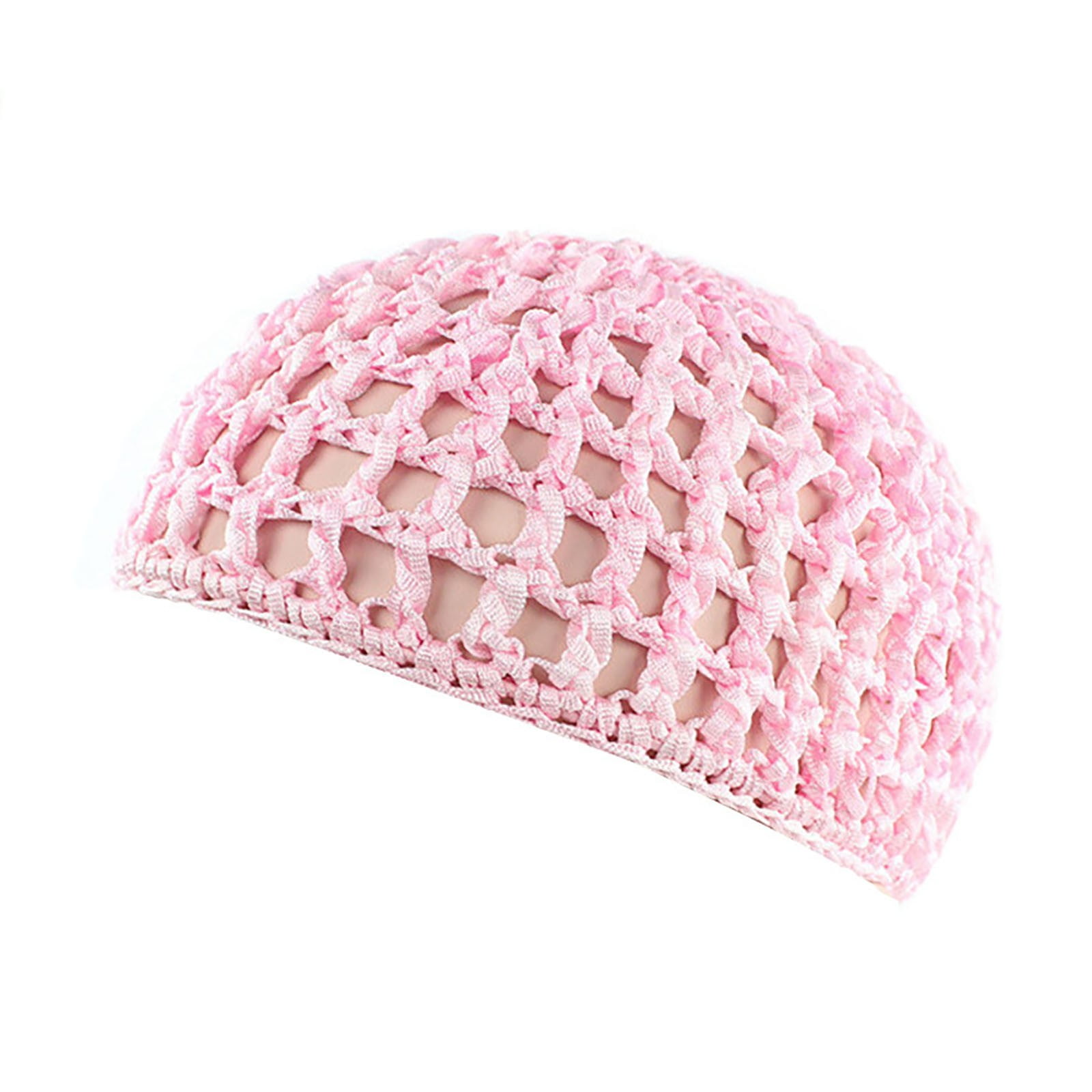 FNGZ 1 Hat, Pink Berets, Women's Handmade Hairnet Wig Cap Top Net Cap ...