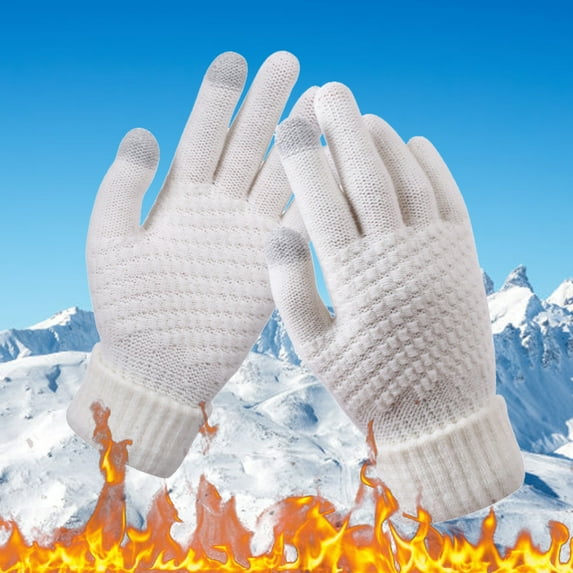 FNGZ 1 Pair of Gloves, D Gloves Mittens, Men's And Women's Snowflake ...