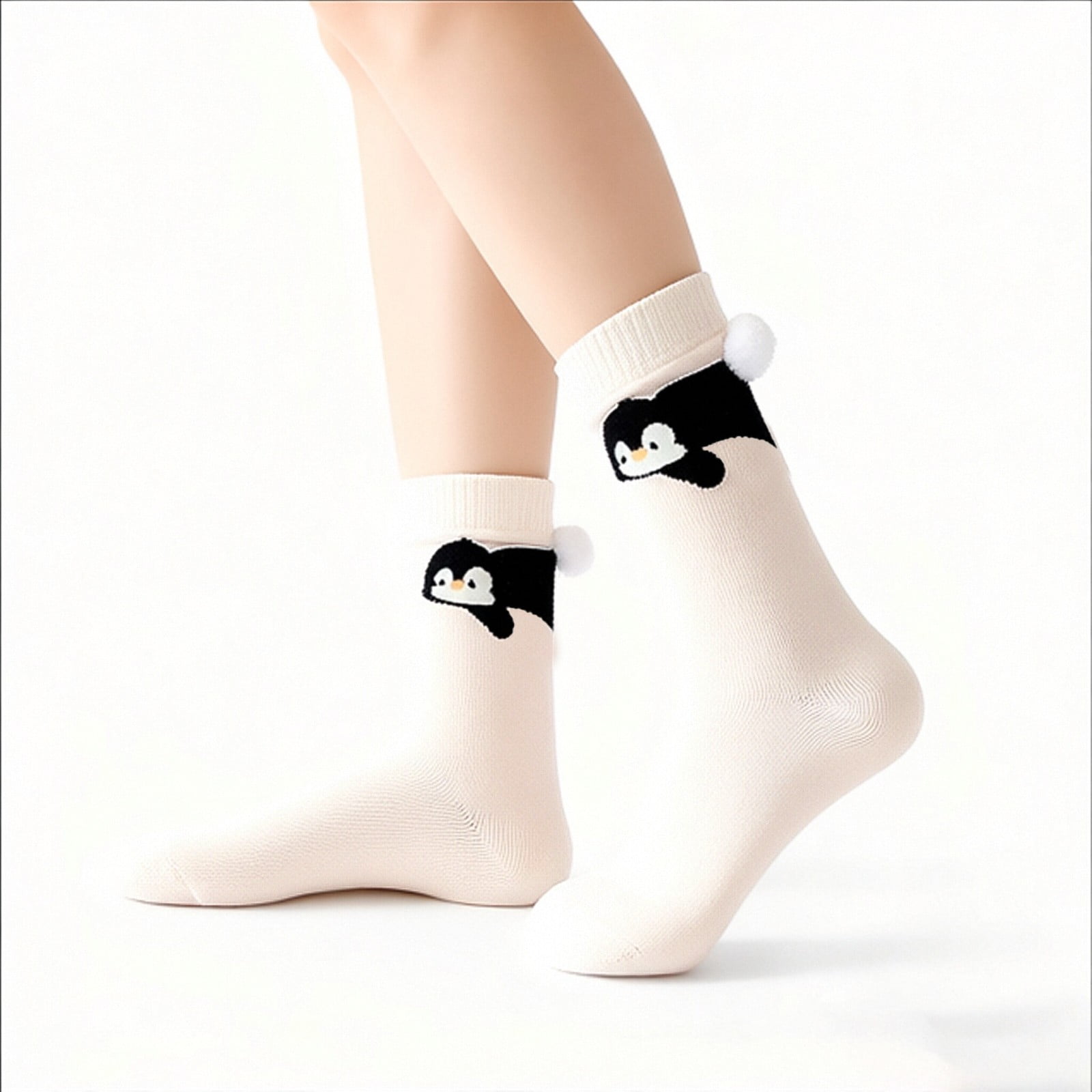 FNGZ 1 Pair of Socks, Pink Socks, Ladies' New Three Socks Animal Mid ...