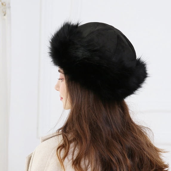 FNGZ 1 Pc Hat, Black Baseball Caps, Fashion Women Winter Mongolian Hat ...