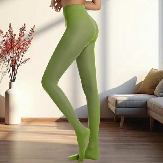 FNGZ 1 Piece of Socks, Light Green Tights, Semi Opaque Girls Leggings ...