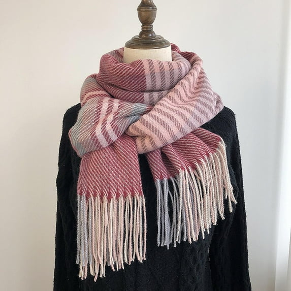 FNGZ 1 Scarf, Red Scarf, Women Fall Winter Scarf Classic Scarf Warm ...