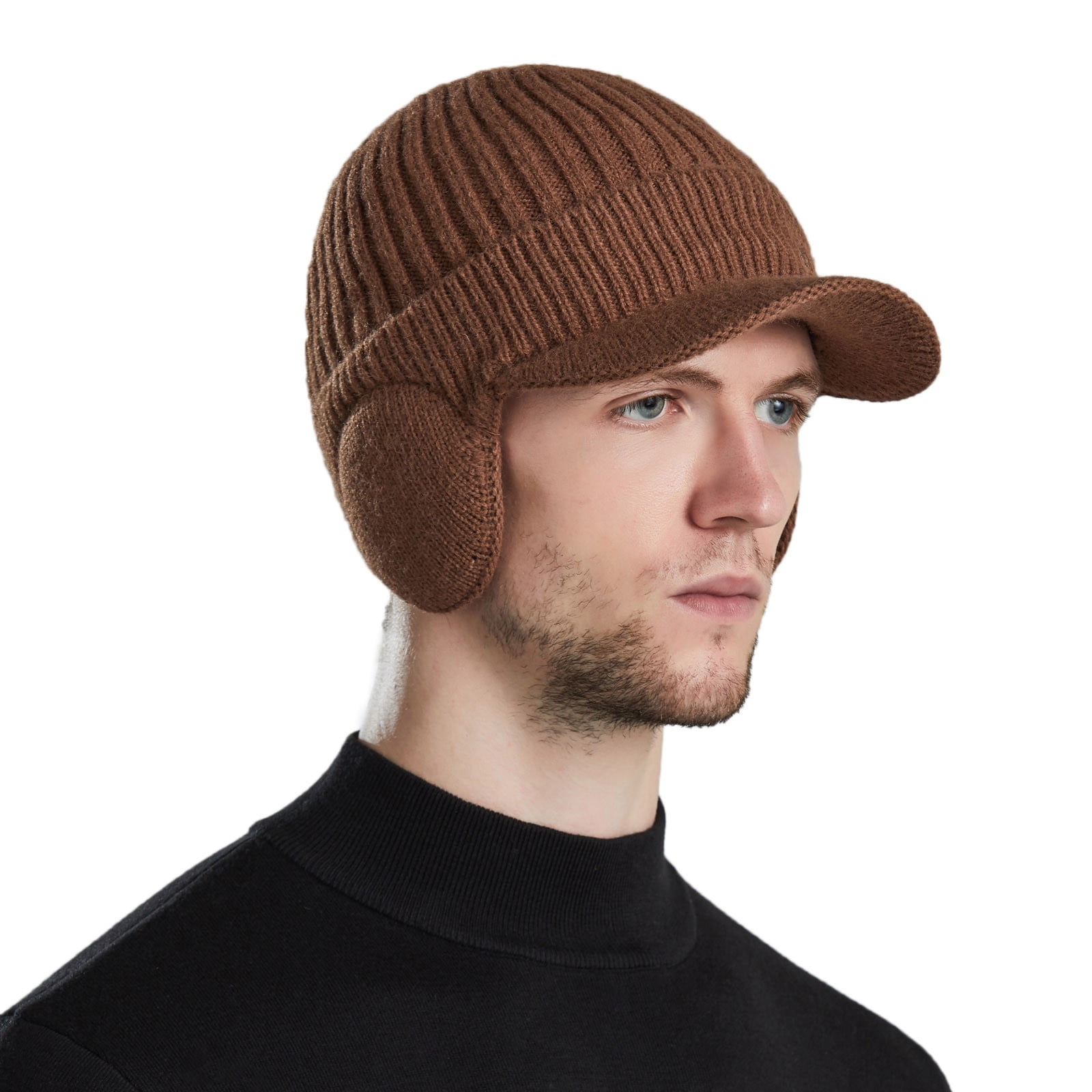 FNGZ 1Pc Hat, Khaki Bomber Hats, Elastic Warm Knitted Hat Winter Hat ...