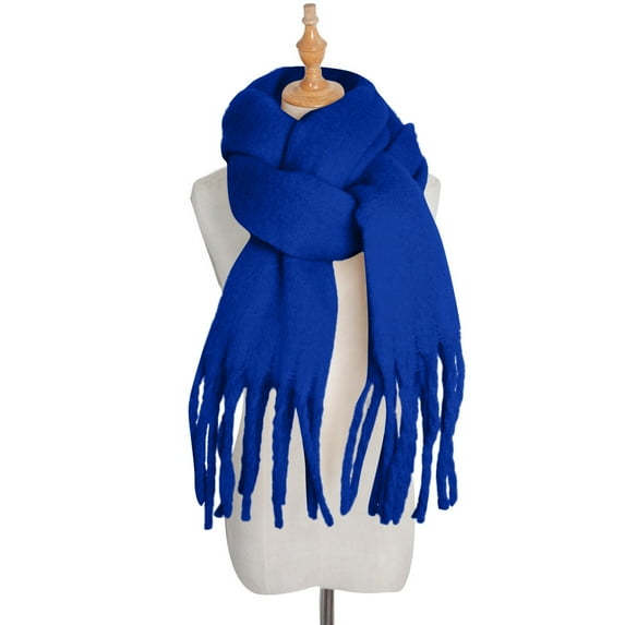 FNGZ 1Pc Scarf, Dark Blue Scarf, Large Scarf Women's Long Blanket ...