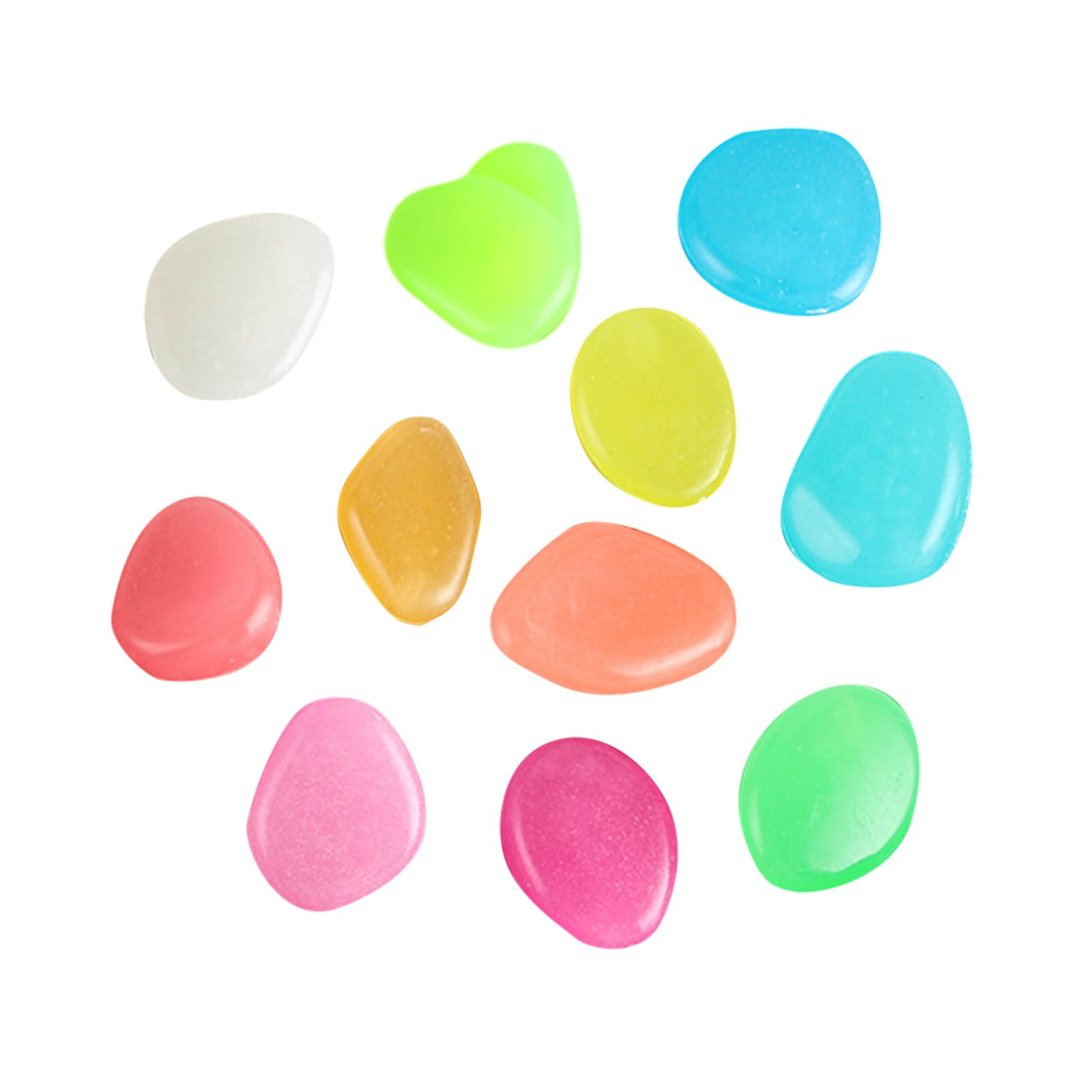 FNGZ Glowing Stones Glowing Stone 25 Pcs Glow in the Dark Garden Rocks ...