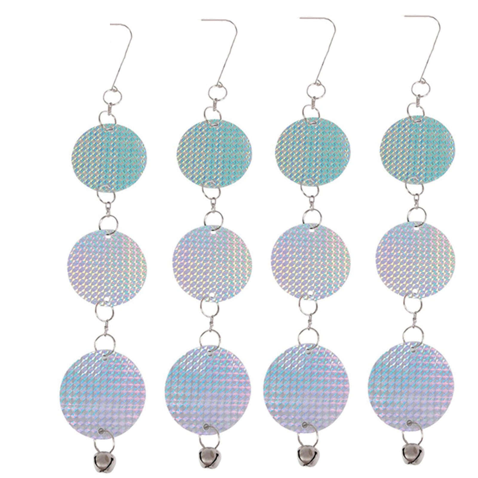 FNGZ Hangs Clearance Bird with Bell 17inch Reflective Scare Discs for ...