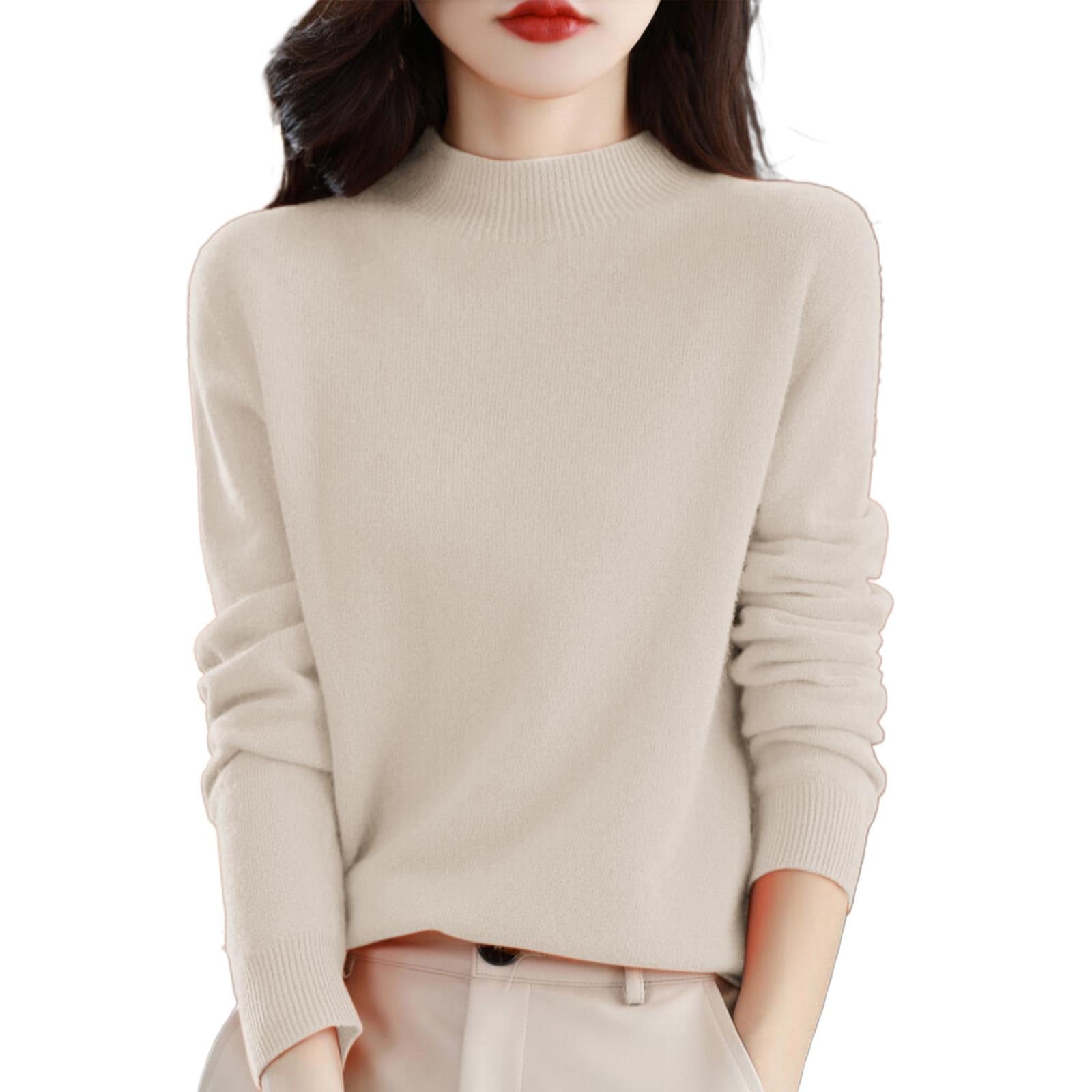 FNGZ Semi Turtleneck Sweater | Long Sleeve Solidwomen's 100% Merino ...