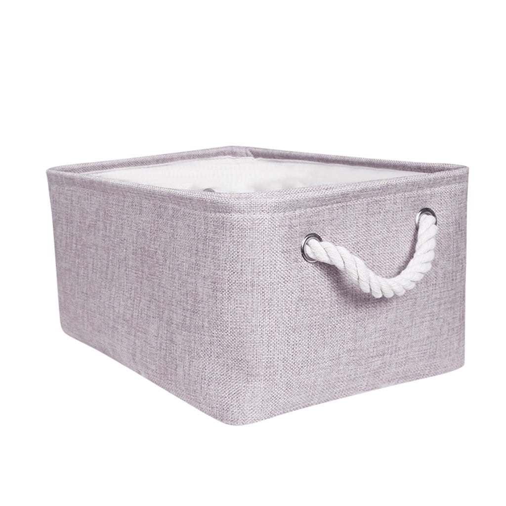FNGZ Storage Containers Canvas Fabric Foldable Basket Laundry Storage ...