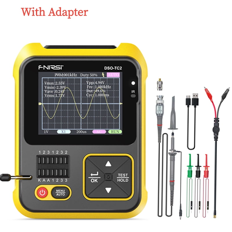 FNIRSI Multi-function Digital Oscilloscope 2.4 In Handheld Oscilloscope 2.5MSa/s 200KHz Analog ...