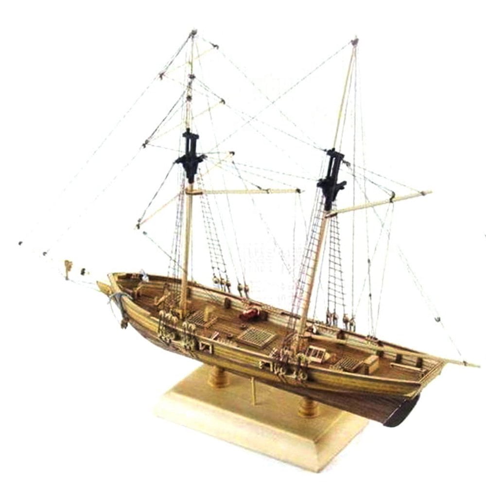 FNNMNNR 1 70 New Port Wooden Sailing Boat Model DIY Kit Ship Assembly ...