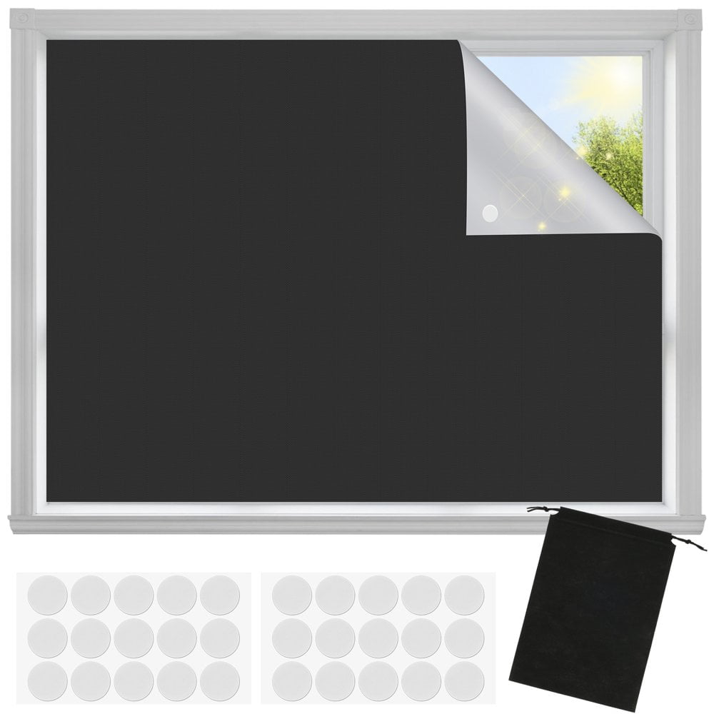 FNNMNNR 100% Blackout Blind Curtain 118” x 57” Travel Window Shades ...