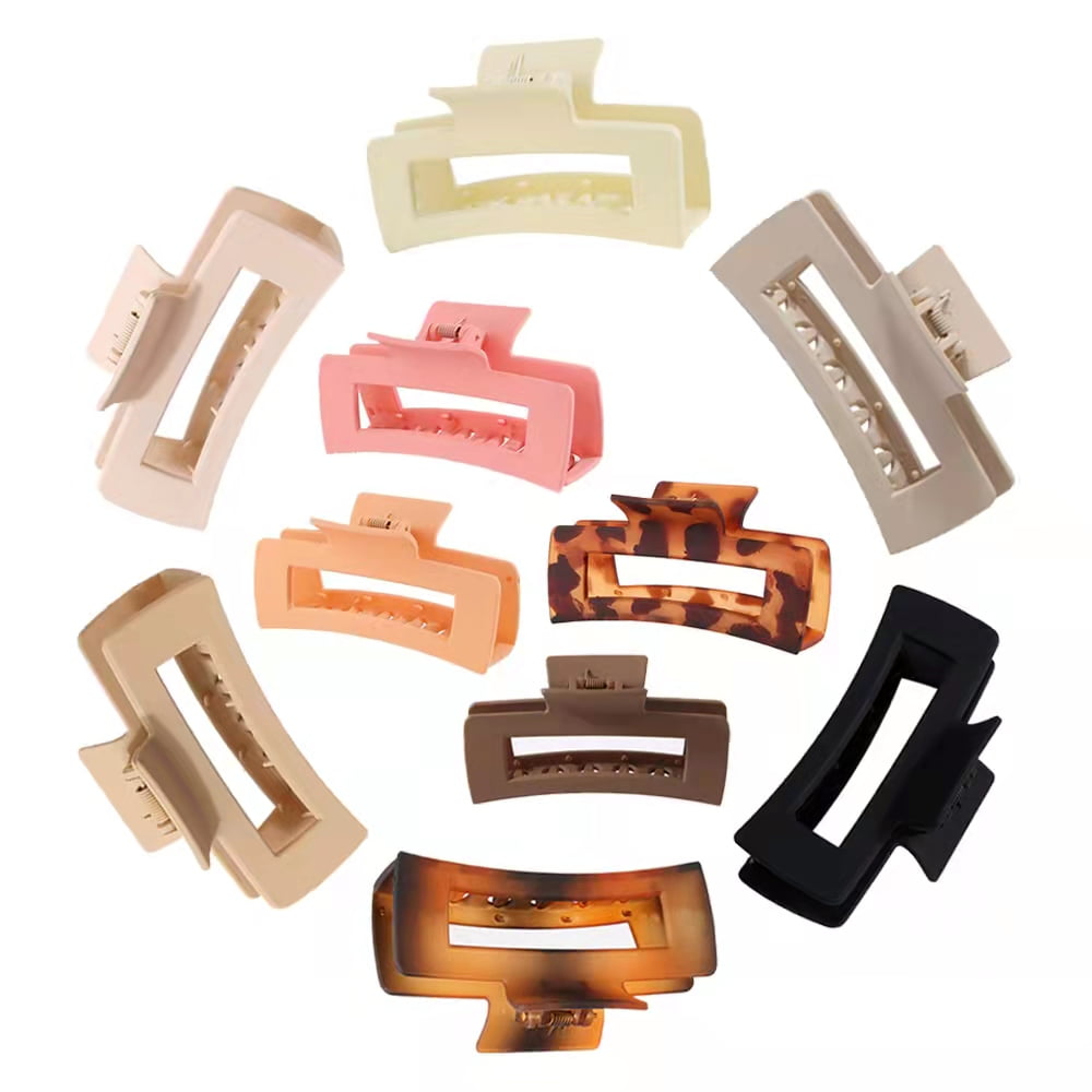 FNNMNNR 10pcs Mixed Color Women Frosted PS Material Hair Grip Clip ...