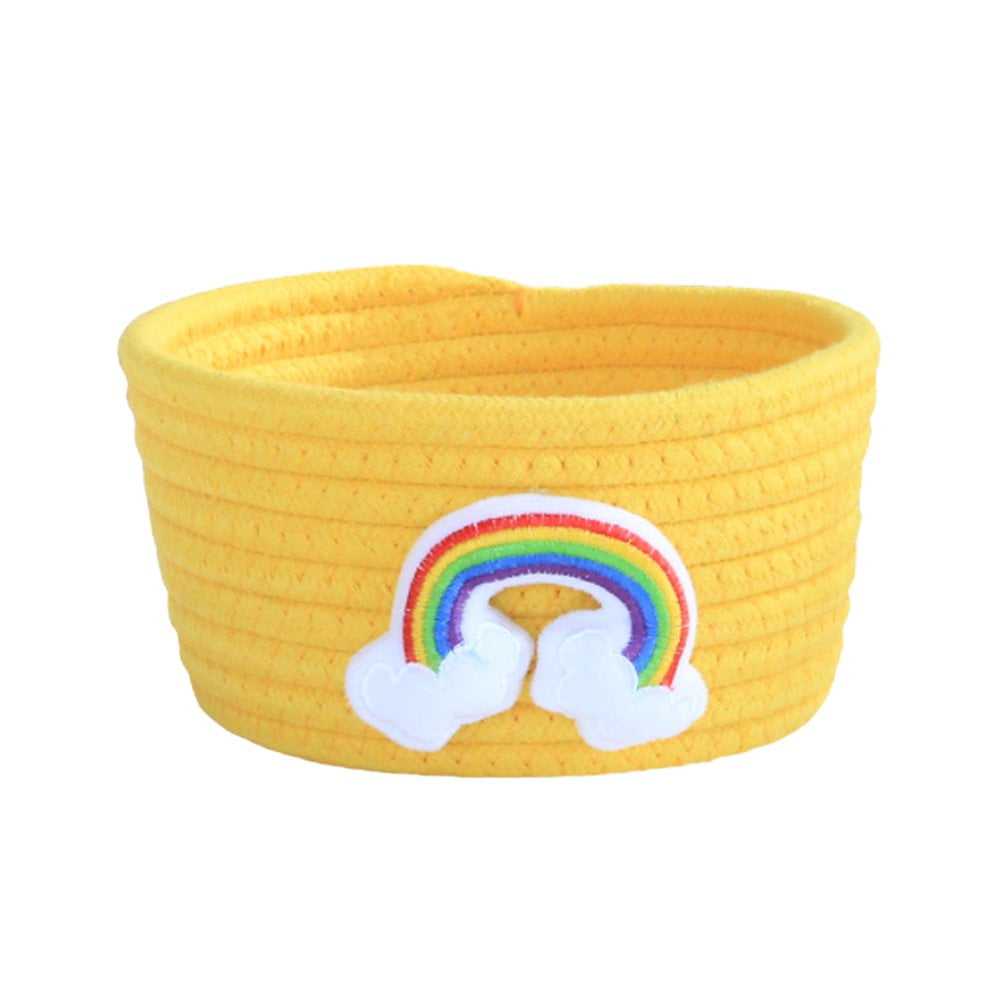 FNNMNNR 1pcs small basket with cotton rope storage basket for ...