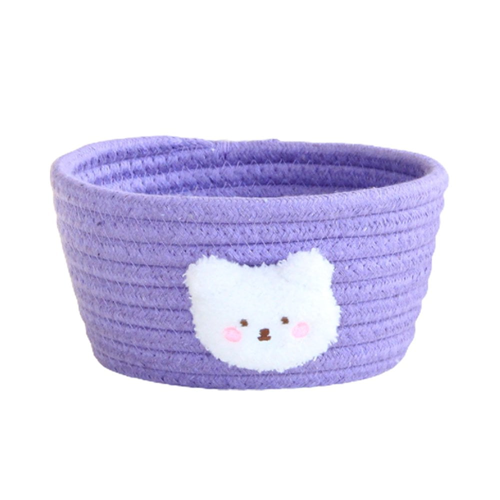 FNNMNNR 1pcs small basket with cotton rope storage basket for ...