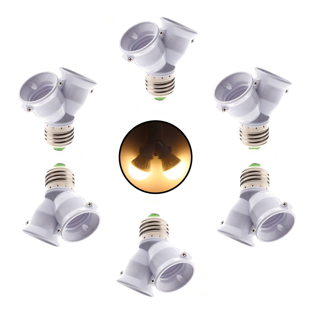 FNNMNNR 2 in 1 E26/E27 Socket Splitter Adapter, E26/E27 Standard Medium ...