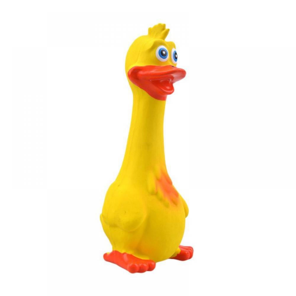 FNNMNNR 3 Packs Latex Rubber Chicken Duck Squeaky Dog Toys Interactive ...