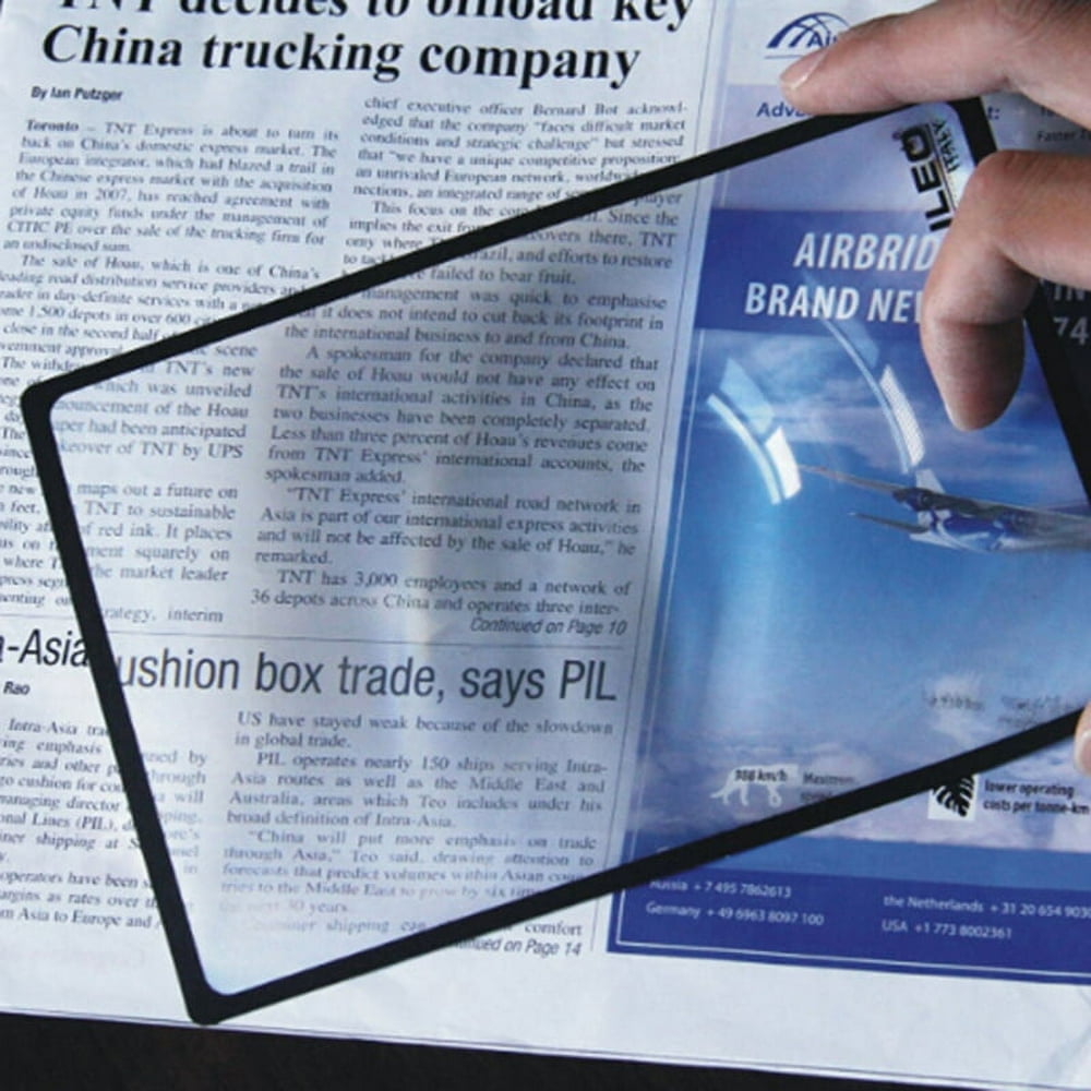 FNNMNNR A5 Flat Pvc Magnifier Sheet X3 Book Page Magnifying Reading ...