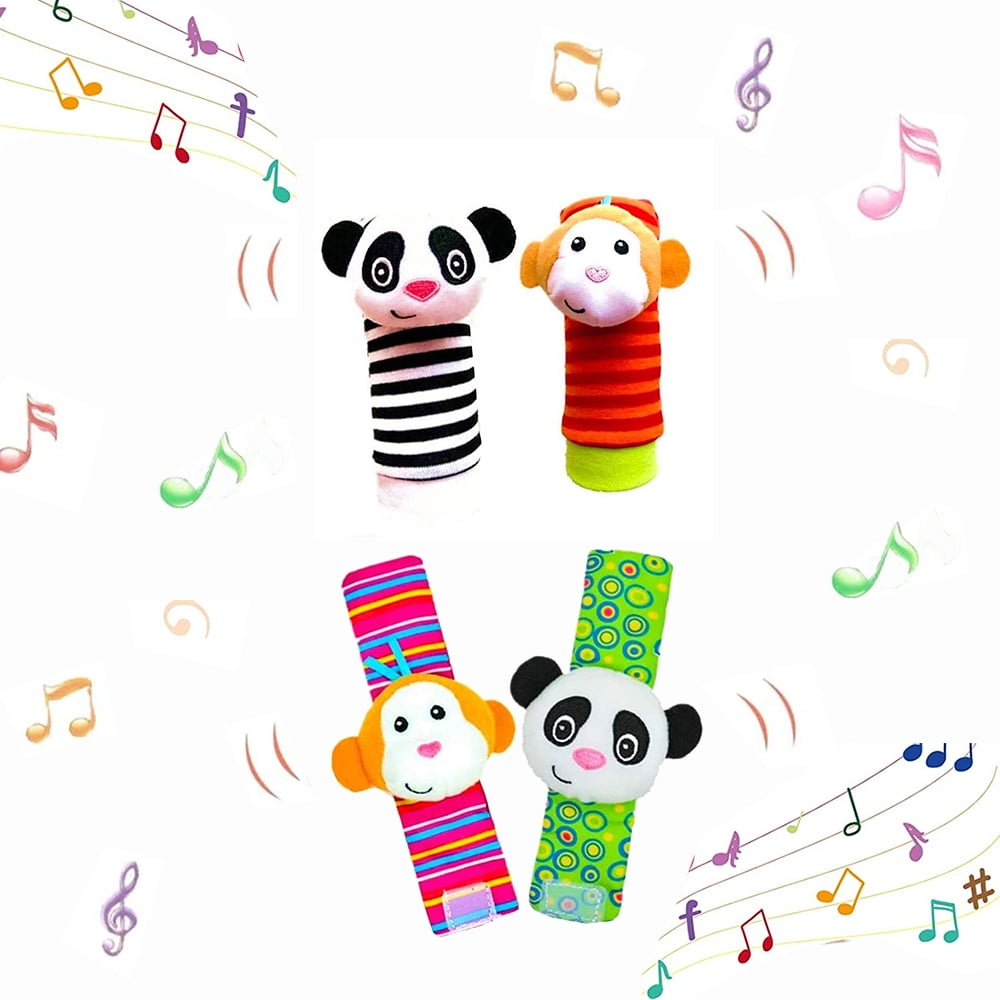 FNNMNNR Baby Wrist Rattles Soft Sock - Baby Hand Feet Toys Newborn Foot ...